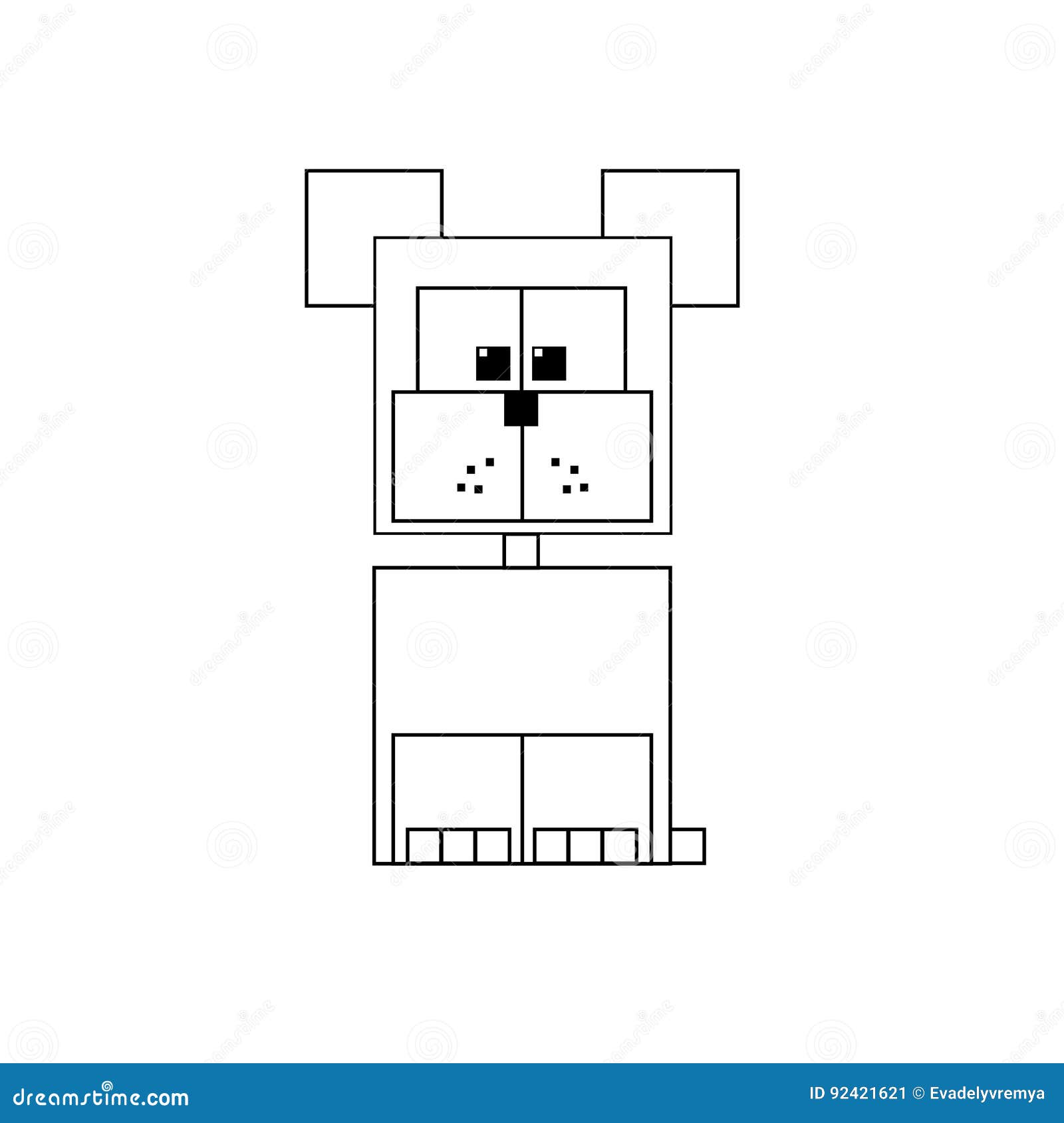 Square dog stock vector. Illustration of logo, freehand - 92421621