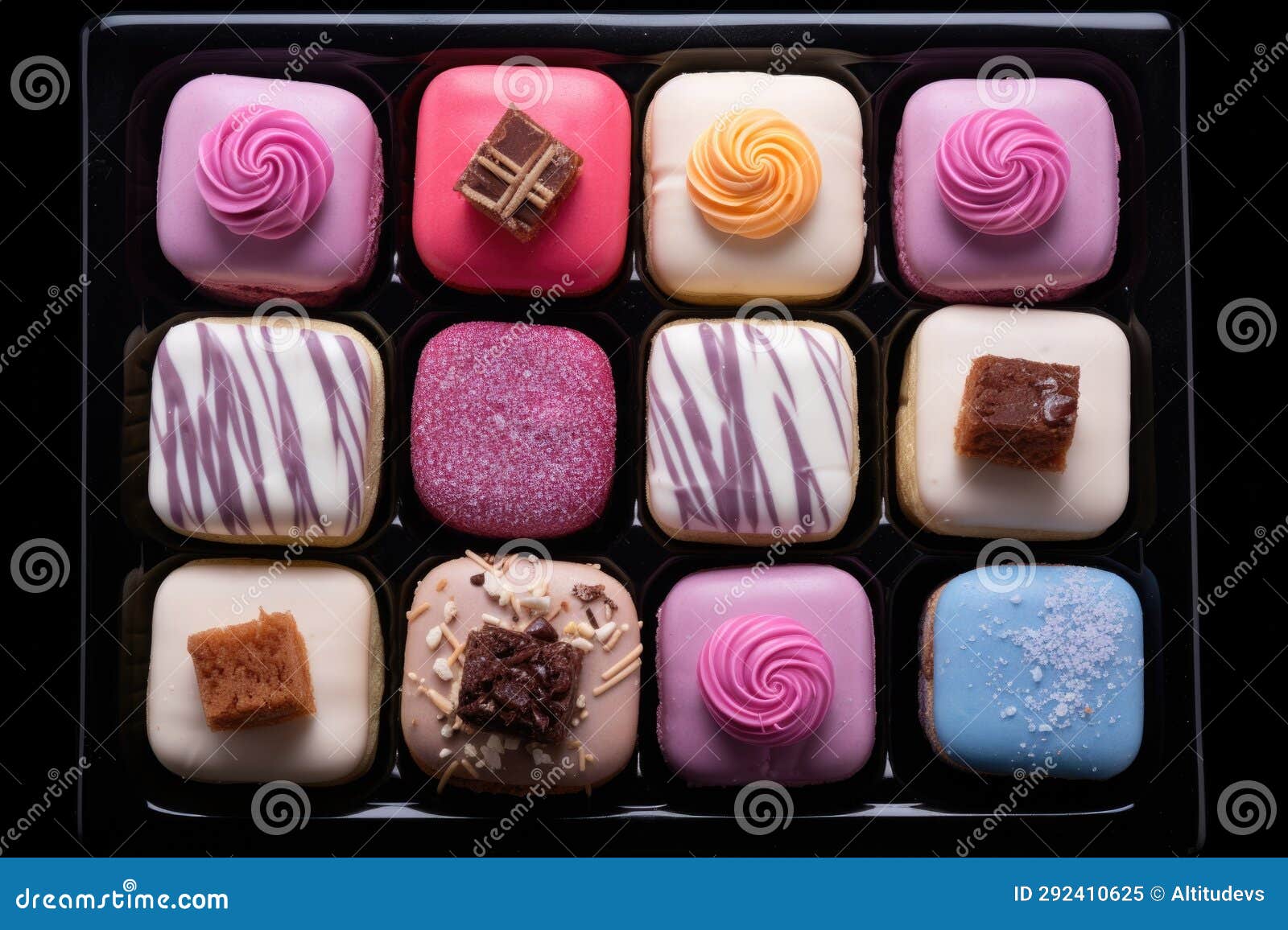 Square Donuts in a Contrasty Color-filled Frame Stock Image - Image of ...