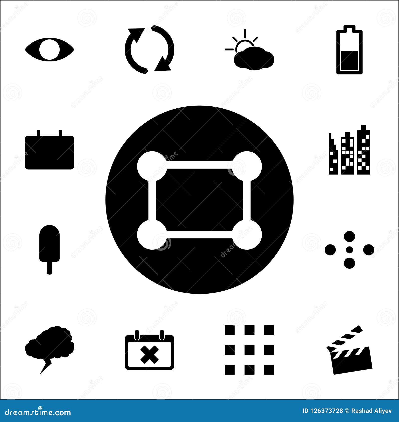 Square with Dots Icon. Web Icons Universal Set for Web and Mobile Stock ...