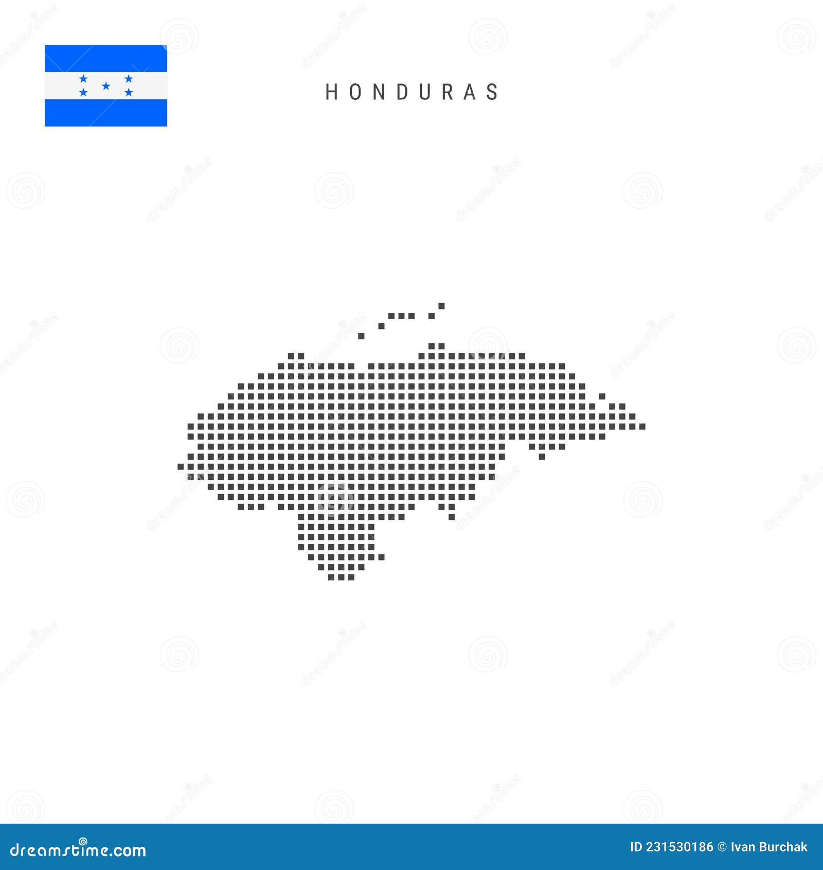 Vector Map Of The Honduran Caribbean Island Of Guanaja, Honduras ...
