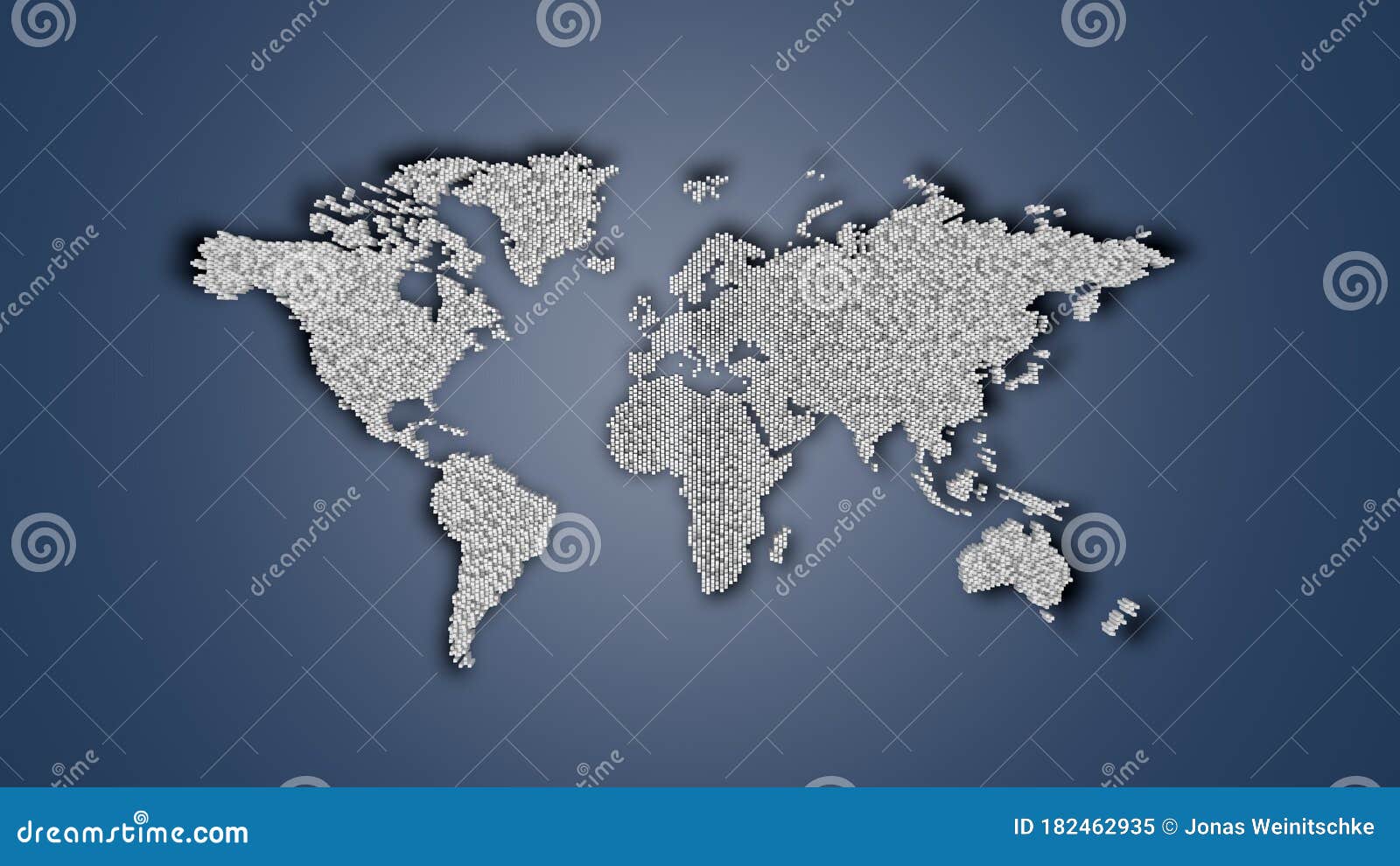 Square Dotted World Map On Orange Background Banner Royalty-Free Stock ...