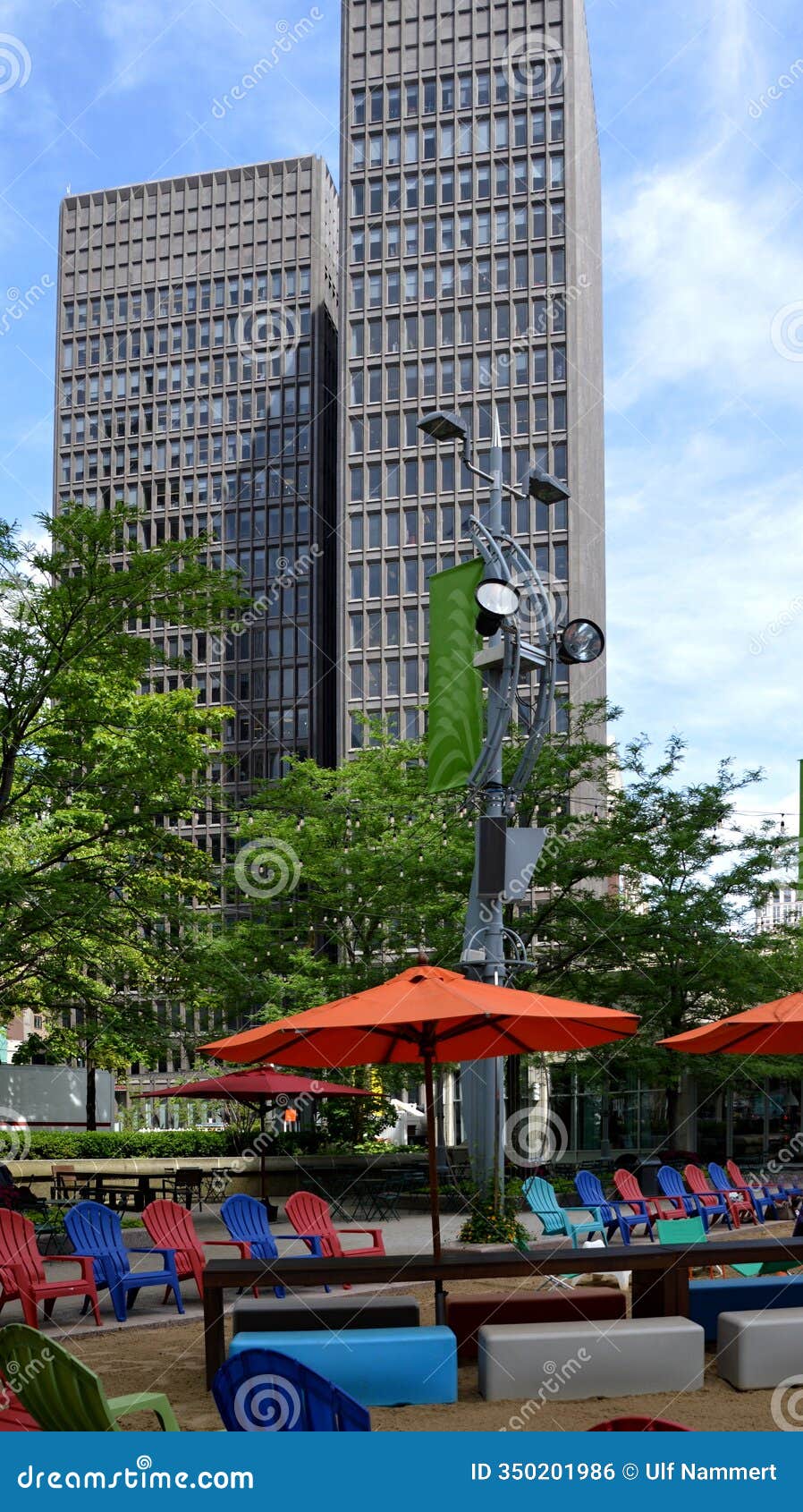 Square in Downtown Detroit, Michigan Stock Photo - Image of detroit ...