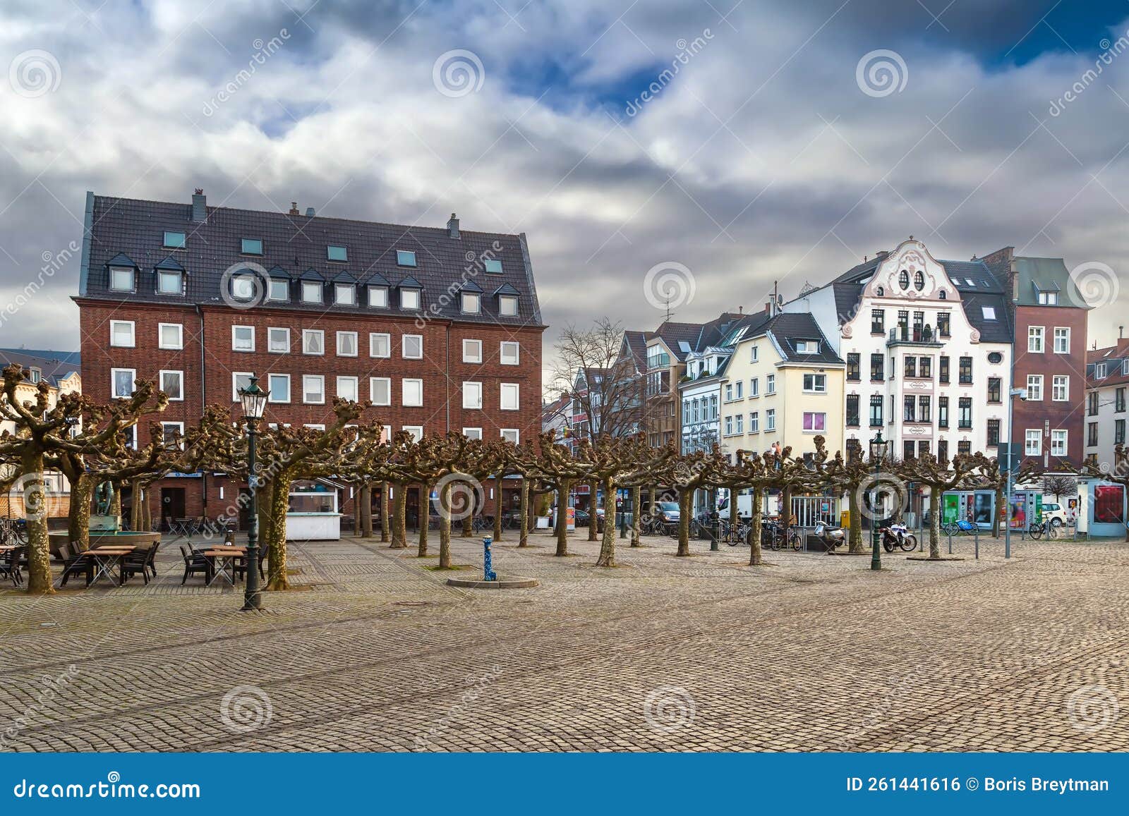 Square in Dusseldorf, Germany Stock Photo - Image of tourism ...