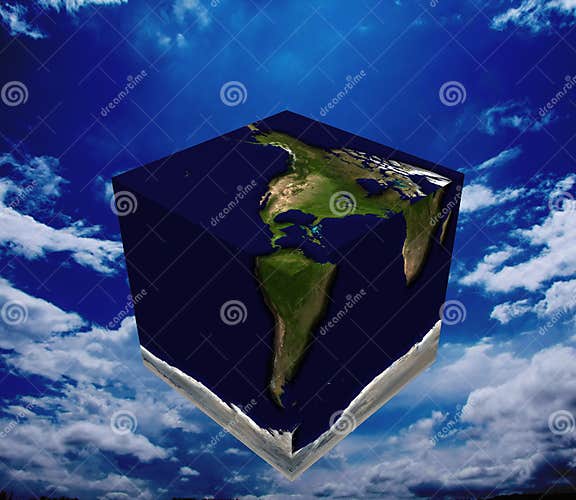 Square Earth stock illustration. Illustration of surreal - 7038174
