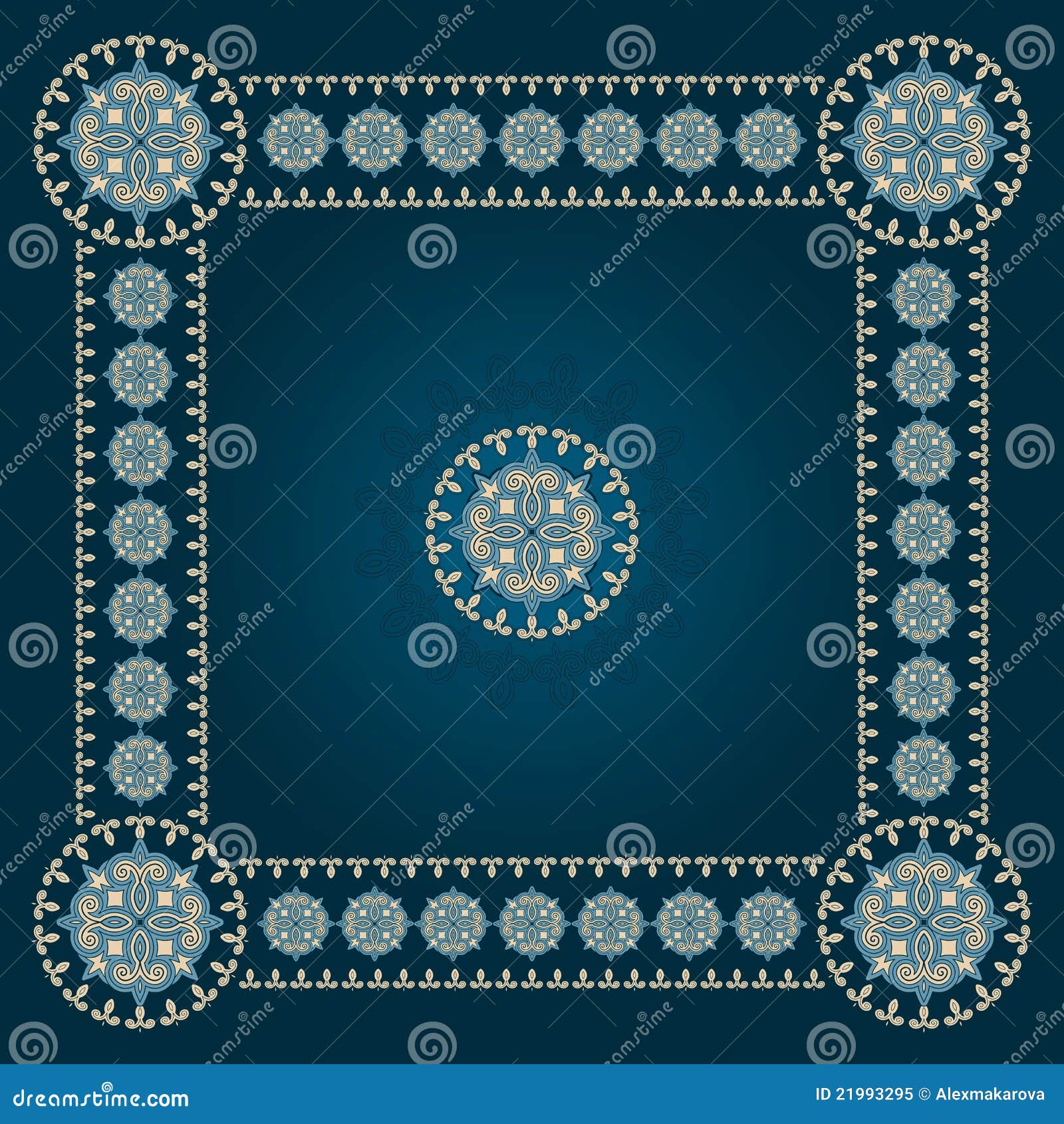 Square eastern pattern stock vector. Illustration of background - 21993295