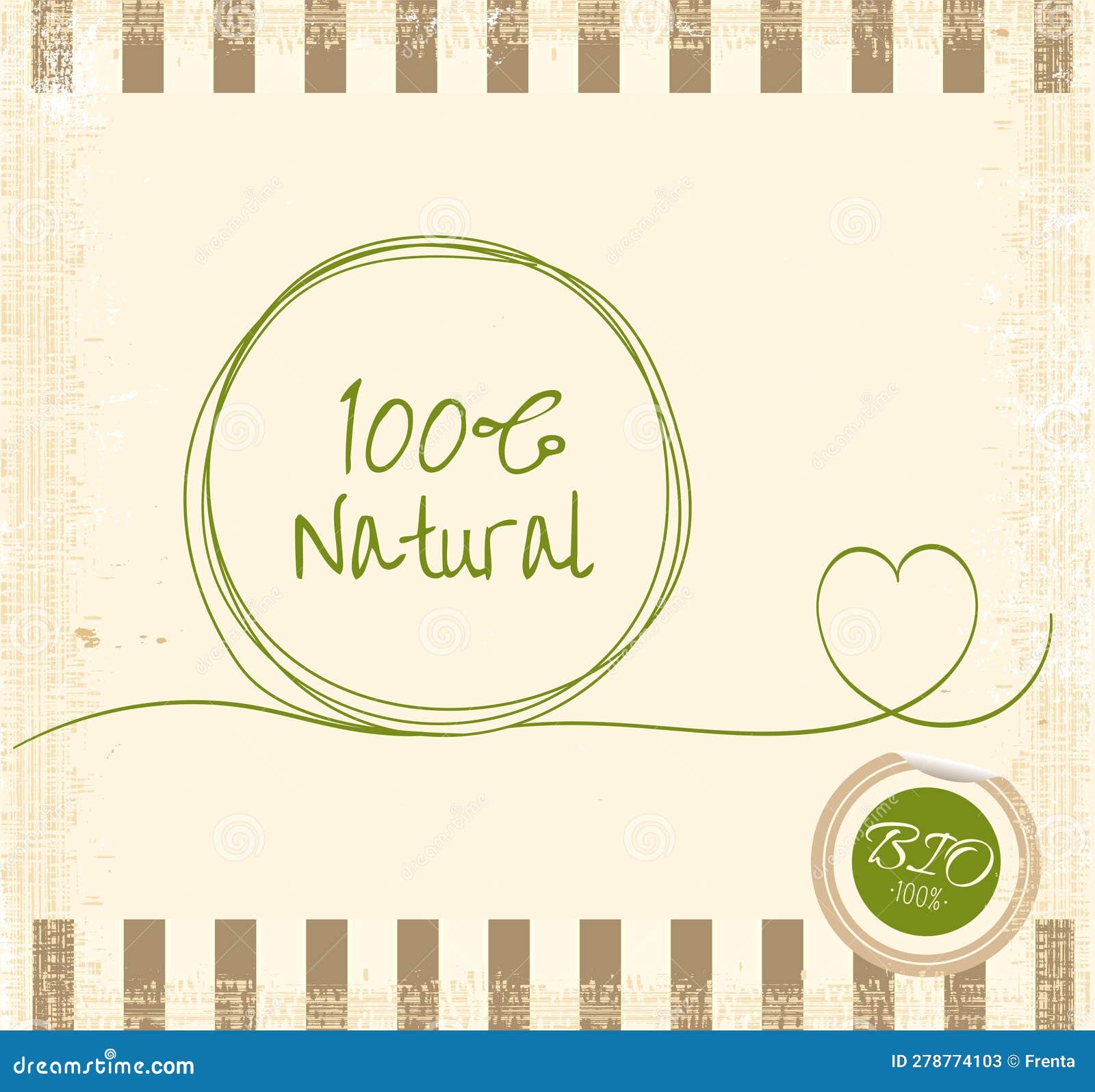 Square Eco Poster with Doodle Frame and Label on Paper Texture ...