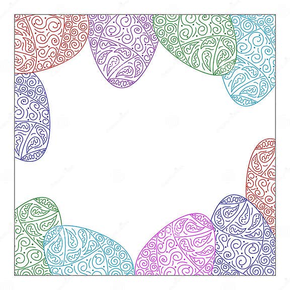 Square eggs frame stock vector. Illustration of blue - 88859351