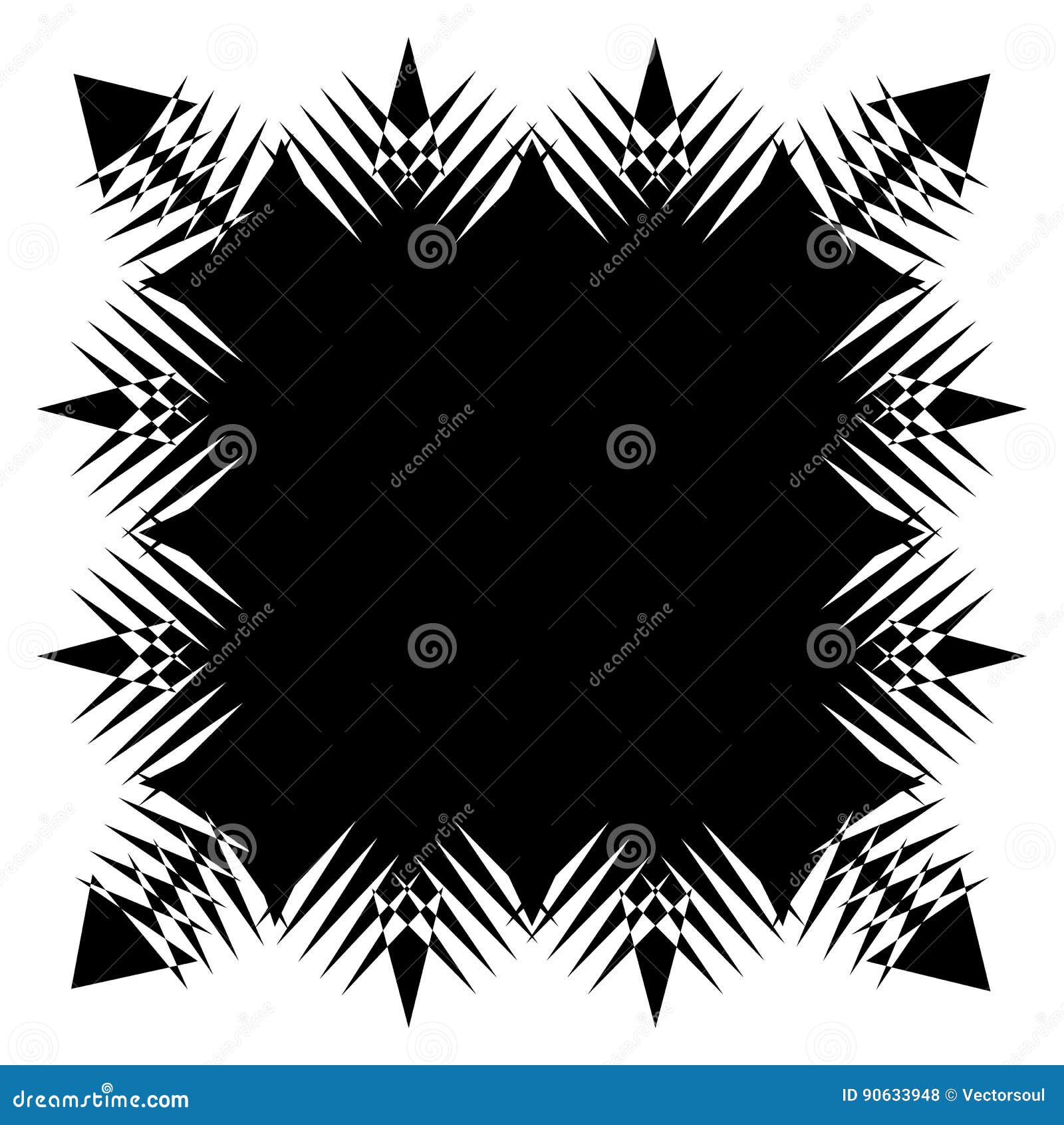 Square Element with Zig-zag, Criss-cross Distortion on White. Ab Stock ...