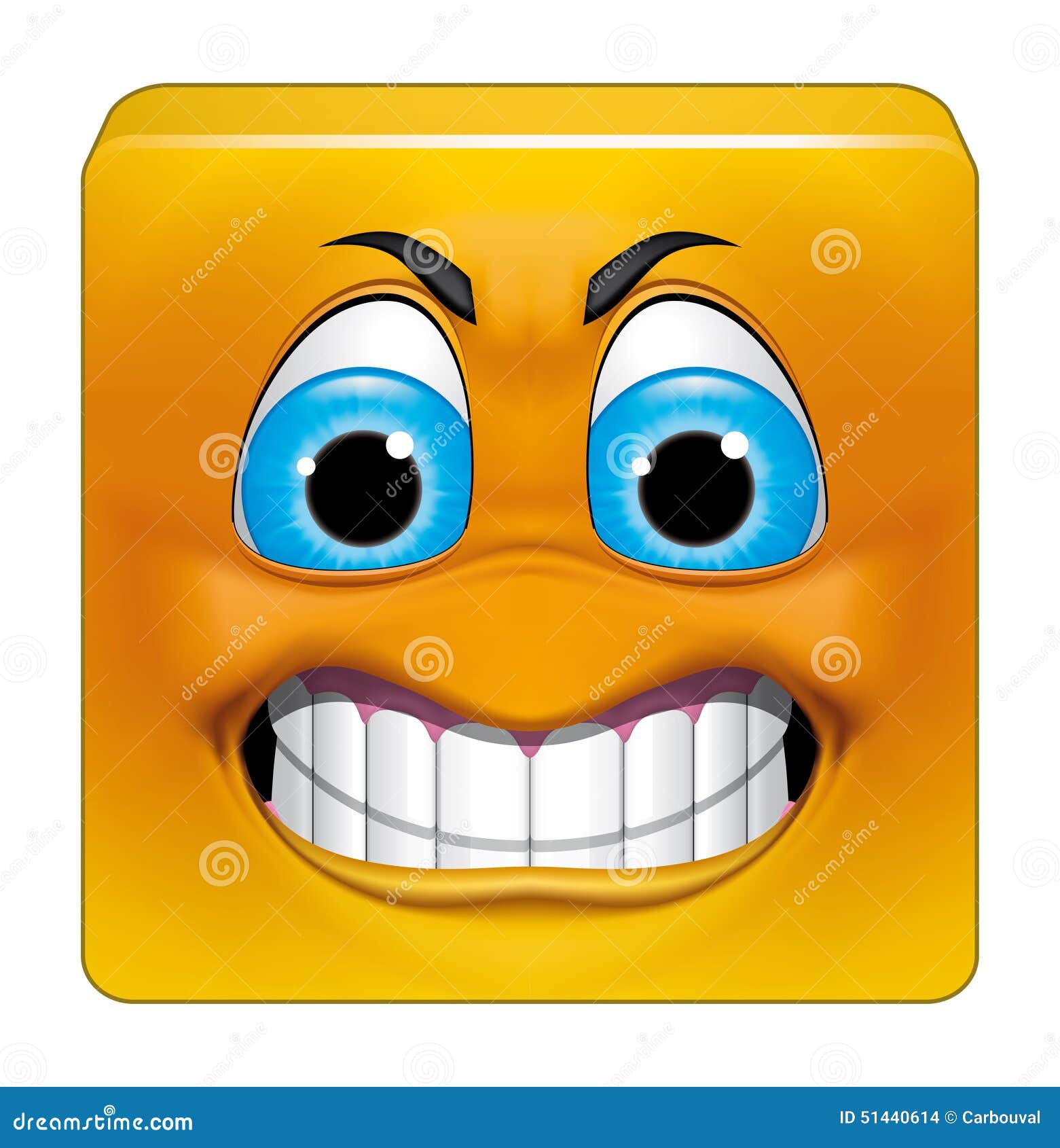 Square Emoticon Angry Stock Illustration - Image: 51440614