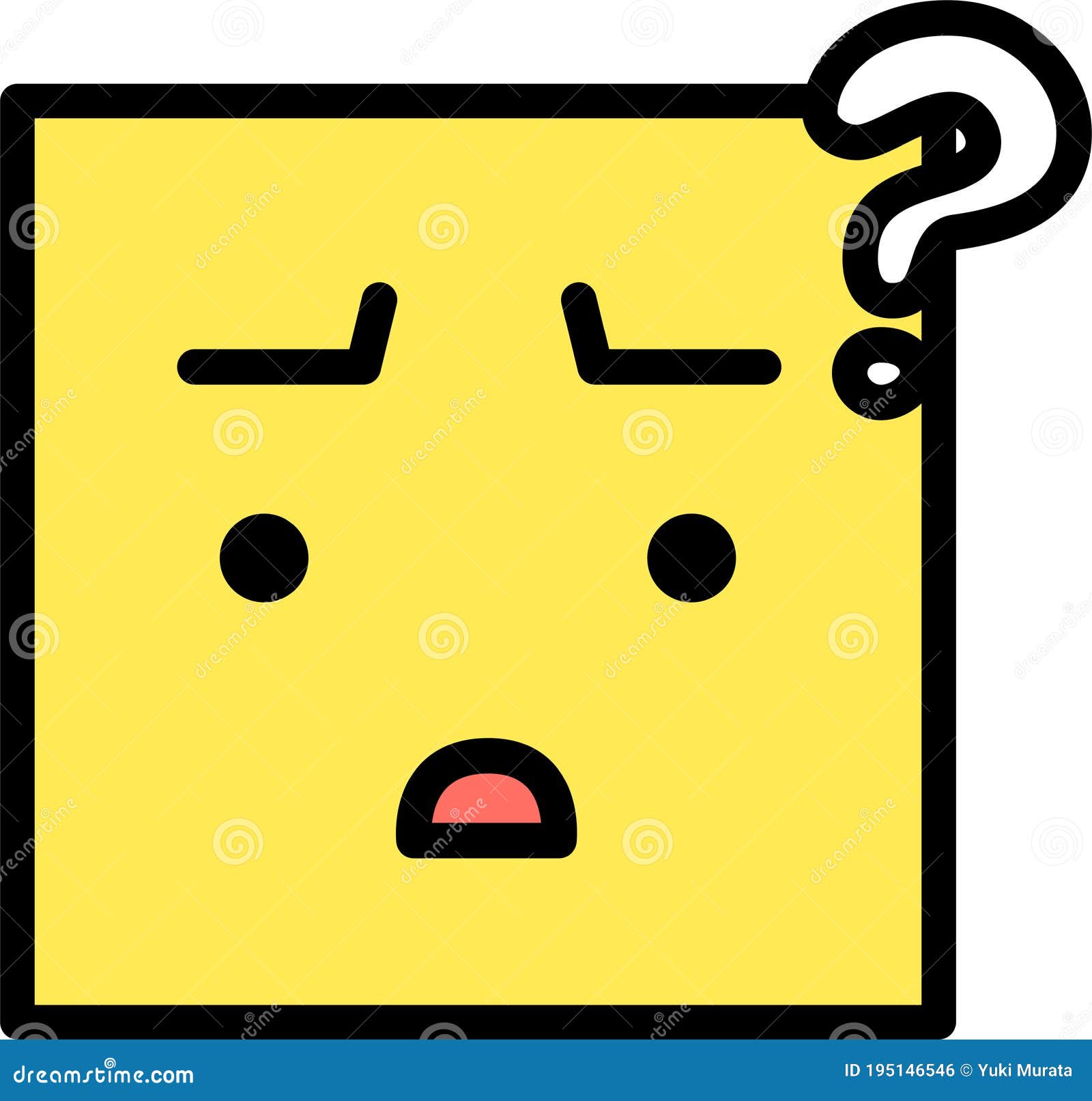 Square emoticon icon stock vector. Illustration of icon - 195146546
