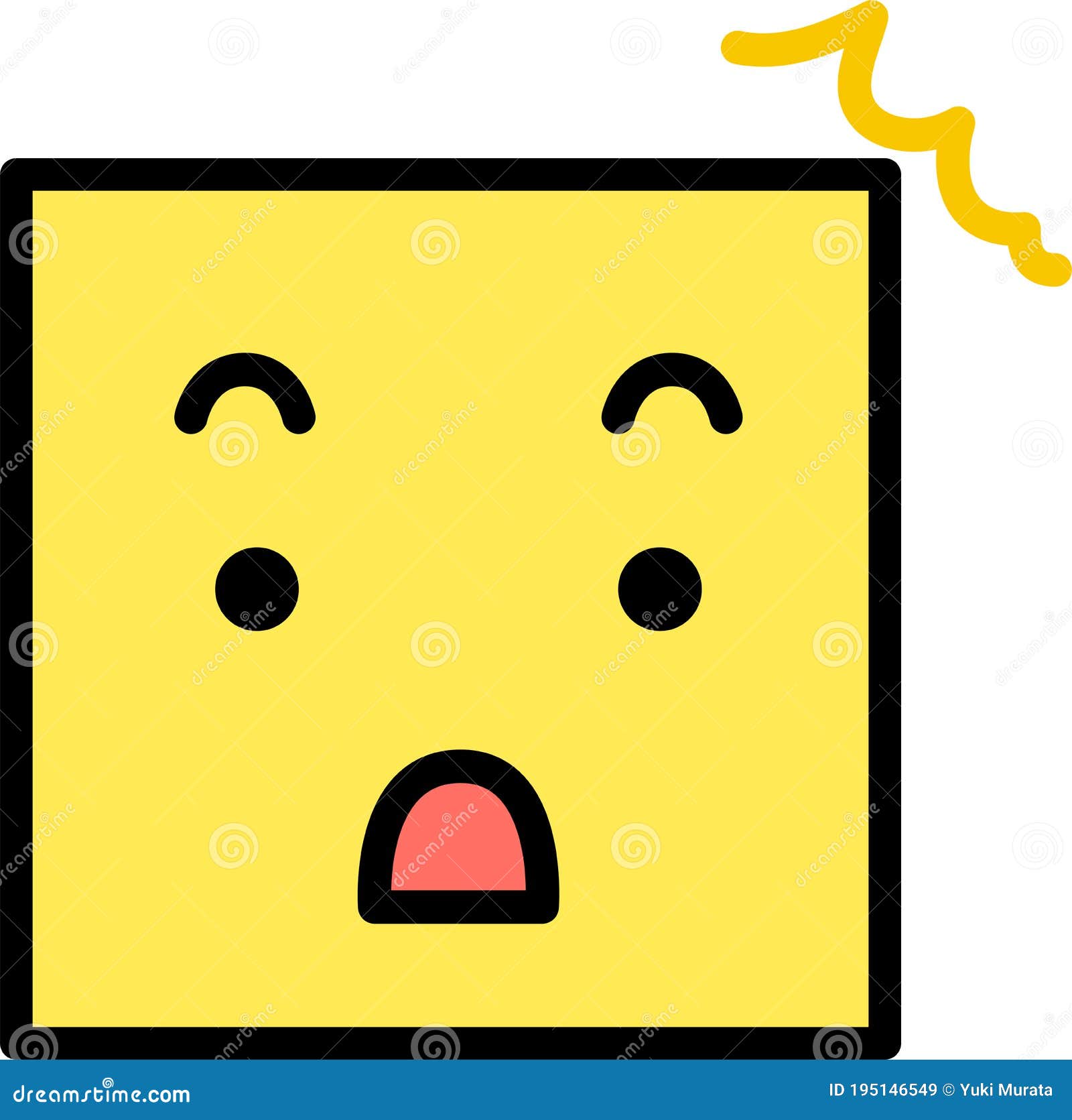Square emoticon icon stock vector. Illustration of inspiration - 195146549