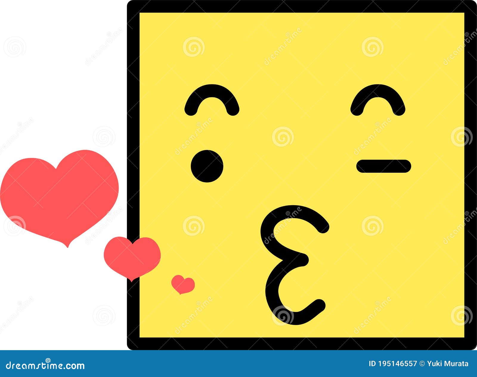 Square emoticon icon stock vector. Illustration of person - 195146557