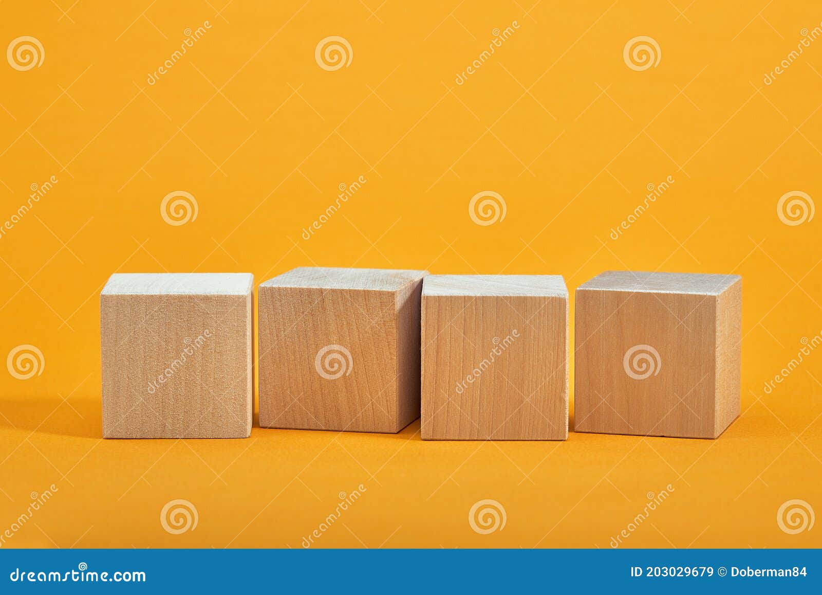 Square of Empty Wooden Cubes Mockup Style, Copy Space. Wooden Blocks ...