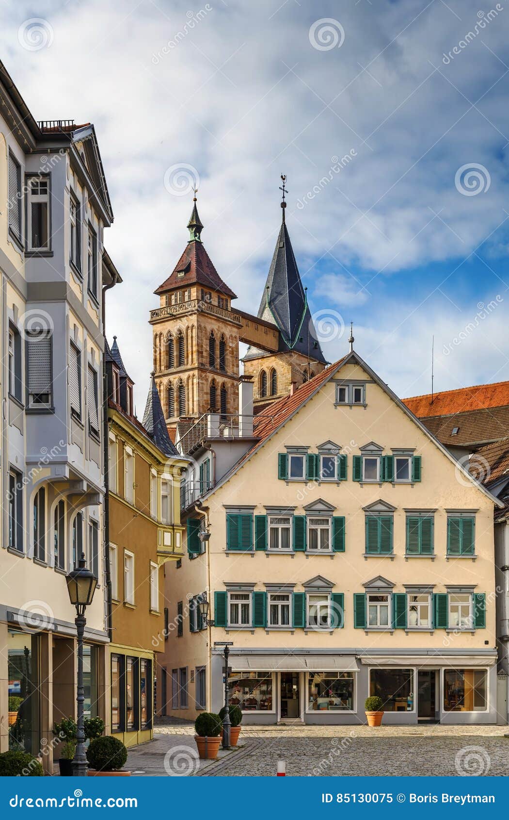 Square in Esslingen am Neckar, Germany Stock Image - Image of tourism ...