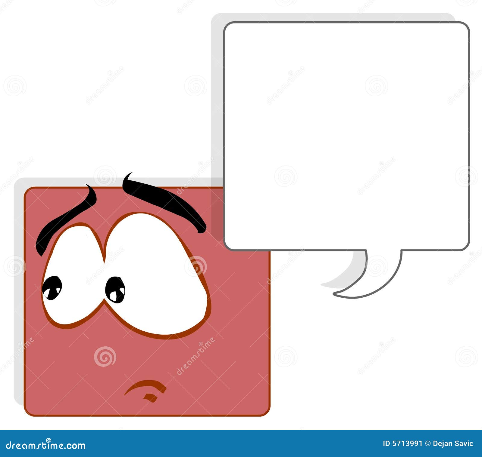 Square face stock illustration. Illustration of character - 5713991