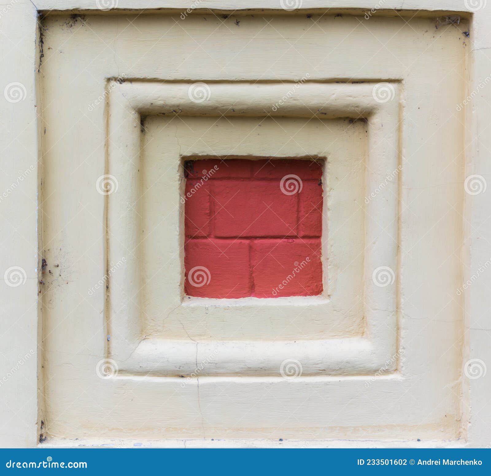 Square Finishing of the Building Made of Bricks and Cement Stock Photo ...