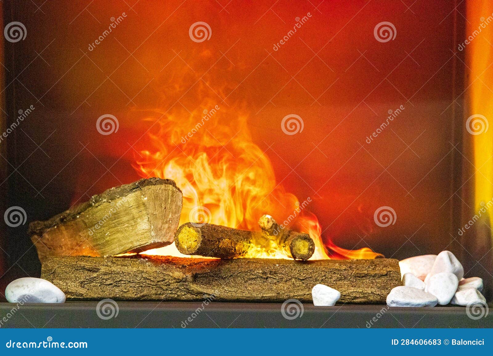 Square Fireplace Insert stock image. Image of decorative - 284606683