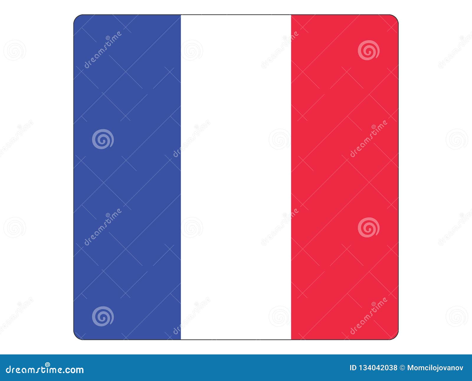 Square Flag of France stock vector. Illustration of dominica - 134042038