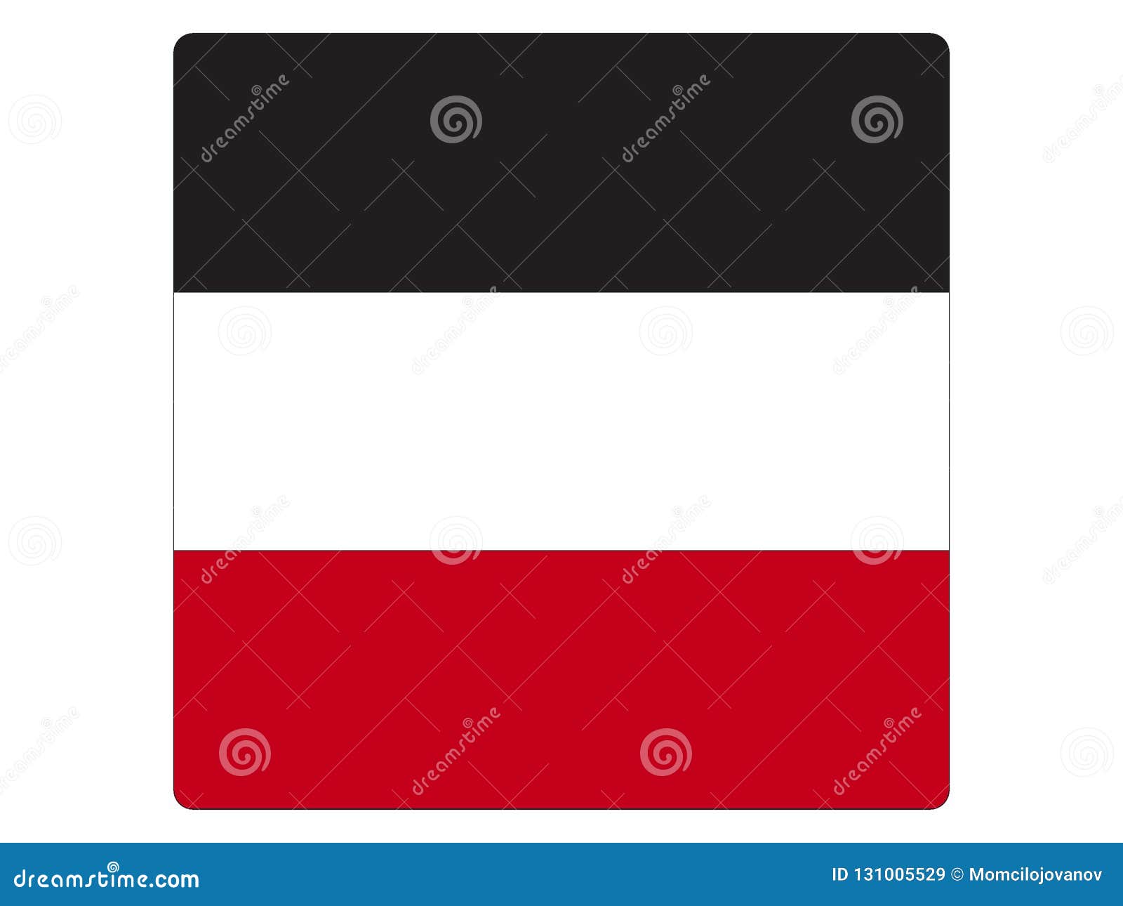 Square Flag of the German Empire Stock Vector - Illustration of german ...