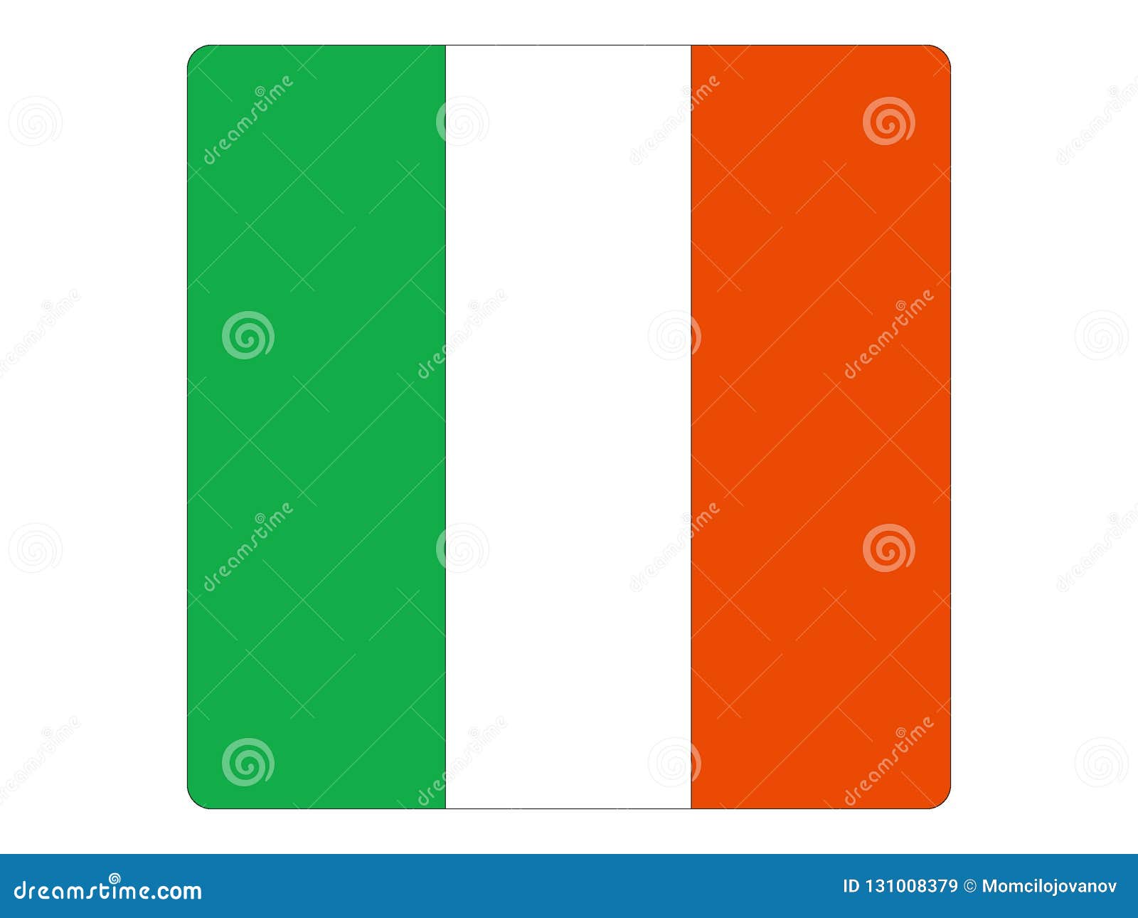 Square Flag of Ireland stock vector. Illustration of european - 131008379