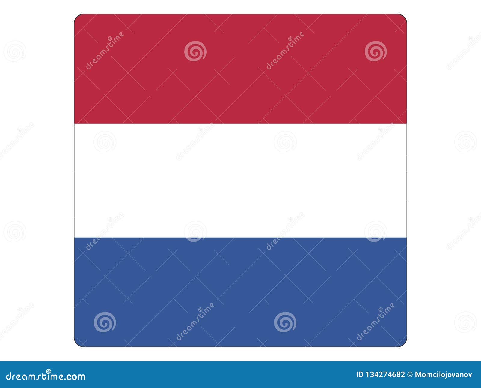 Square Flag of the Netherlands Stock Vector - Illustration of isolated ...