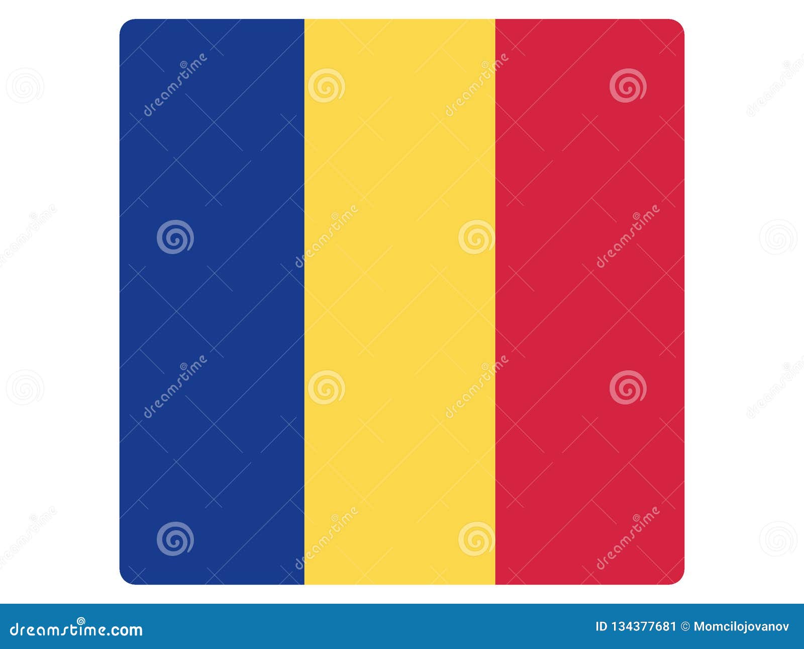 Square Flag of Romania stock vector. Illustration of border - 134377681