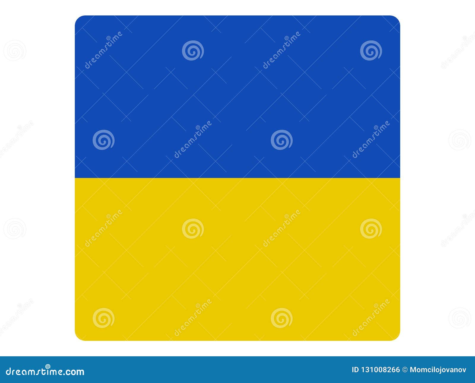 Square Flag of Ukraine stock vector. Illustration of square - 131008266