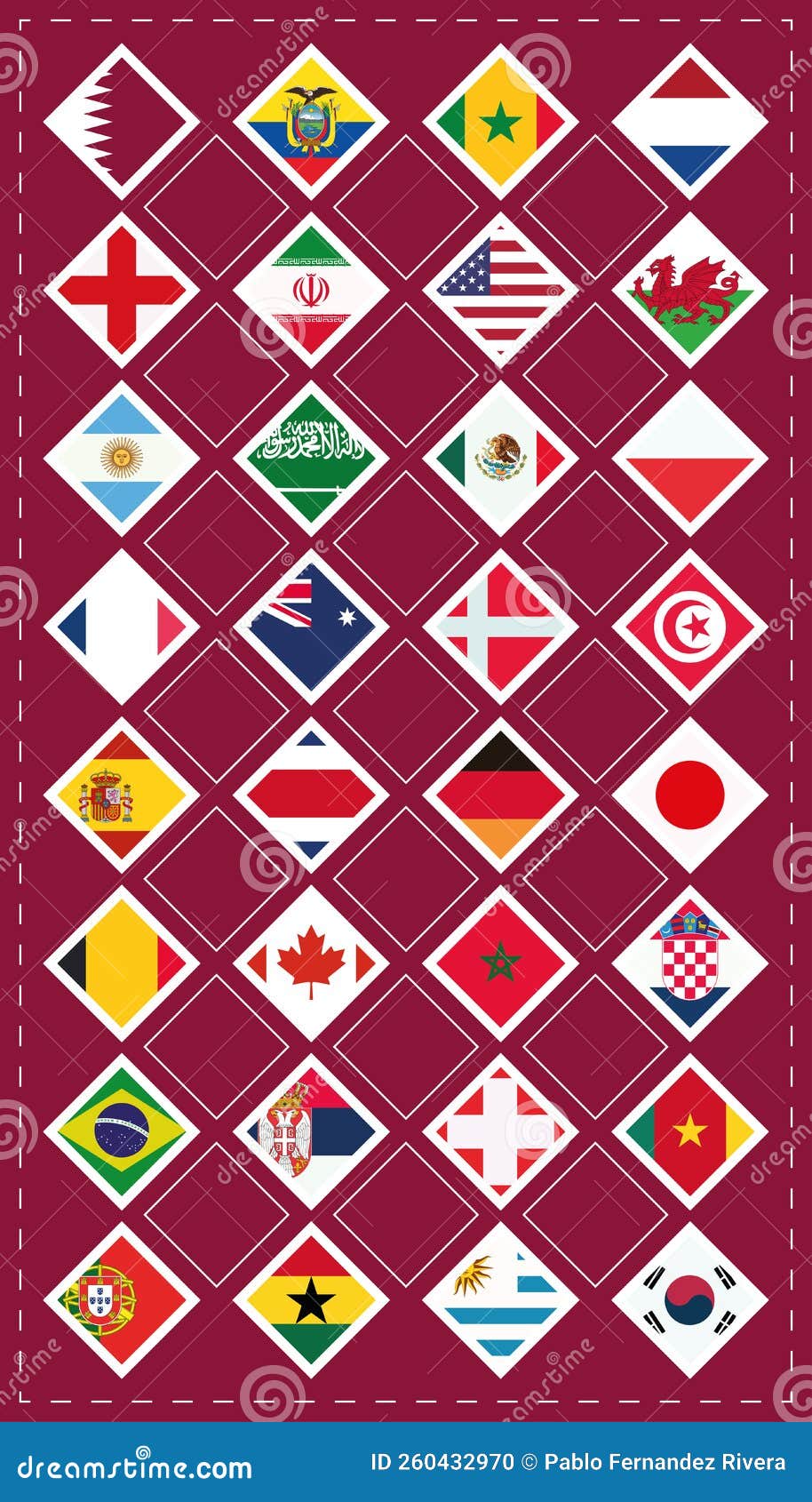 Square Flags Set stock vector. Illustration of symbol - 260432970