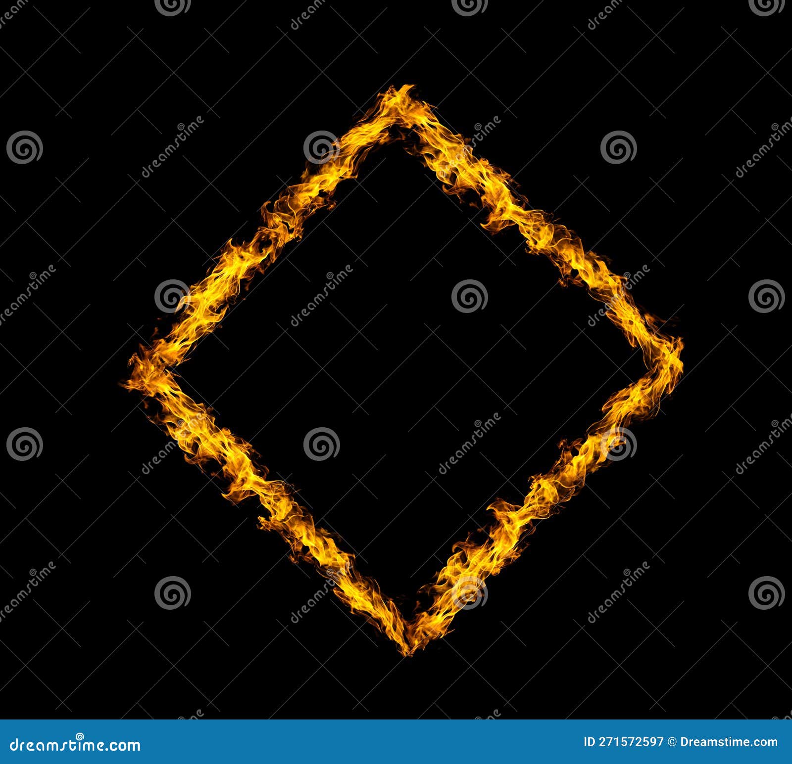 Square. Flame Heat Black Background Stock Image - Image of heat ...