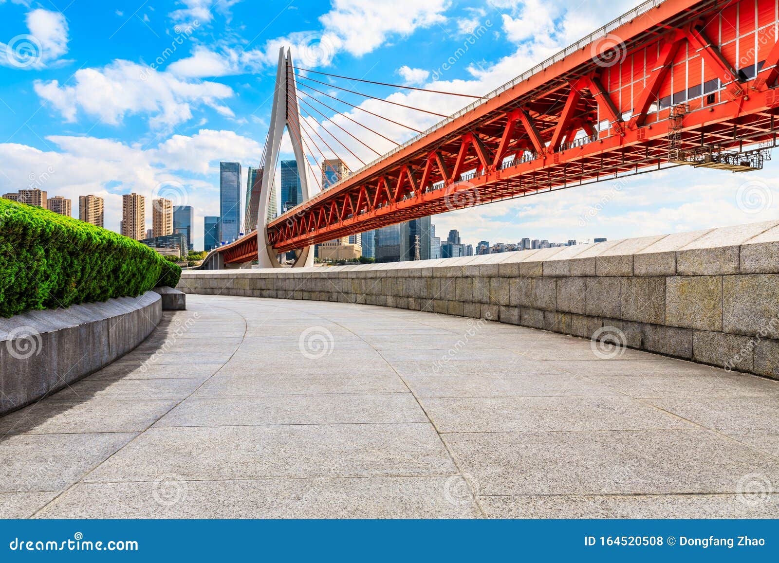 Square Floor and City View in Chongqing Stock Photo - Image of famous ...