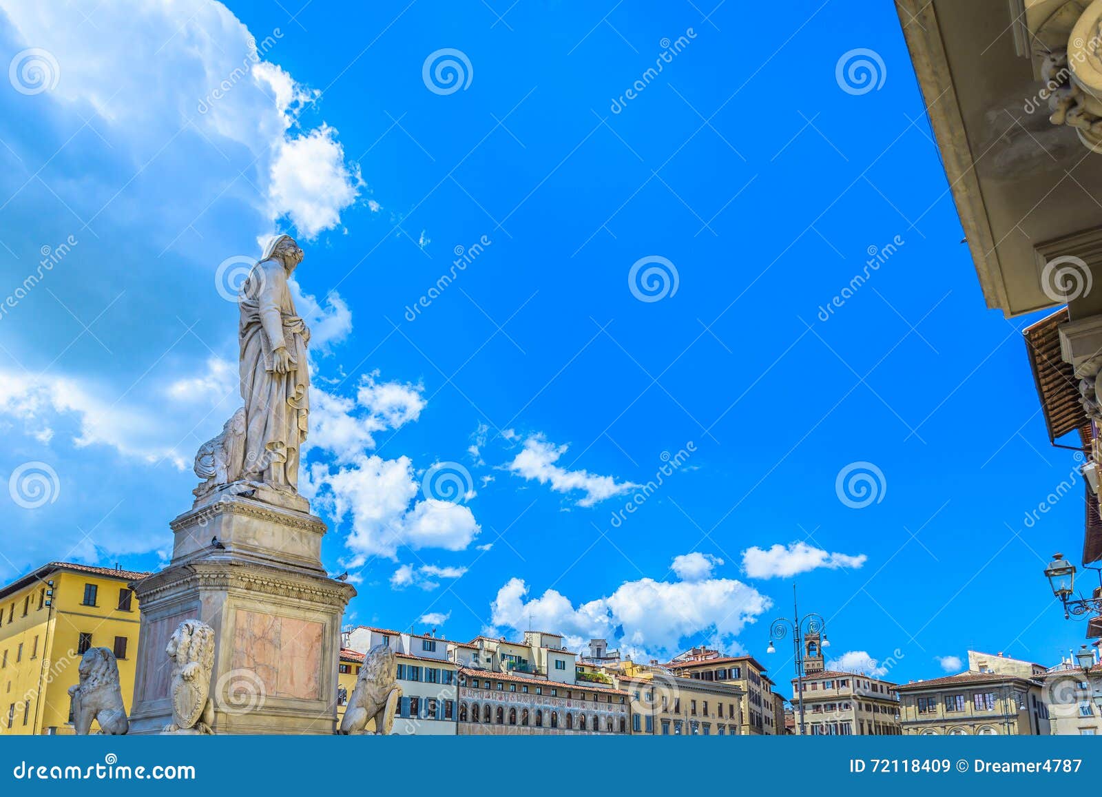 Square in Florence Italy, Medieval Time. Stock Image - Image of ...