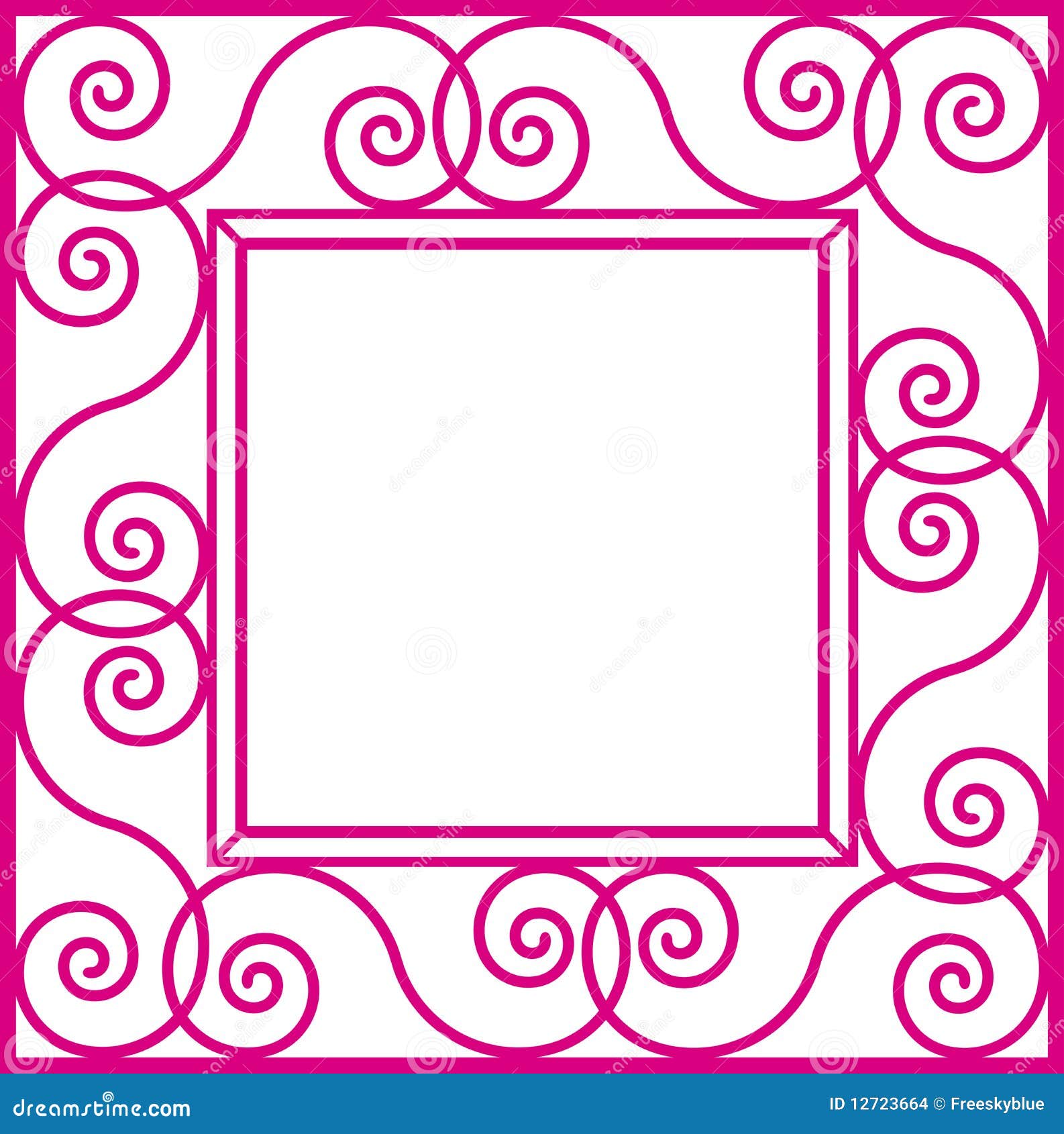 Square flower frame stock illustration. Illustration of detail - 12723664