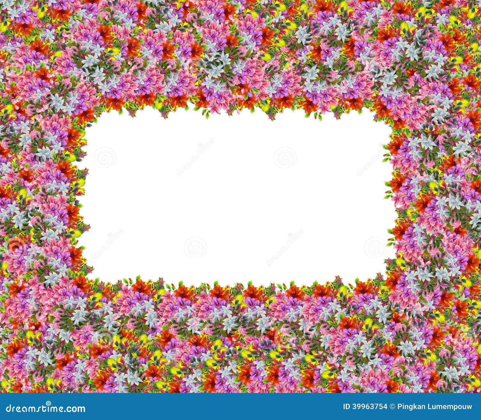 A Square Flower Frame Illustration Stock Illustration - Illustration of ...
