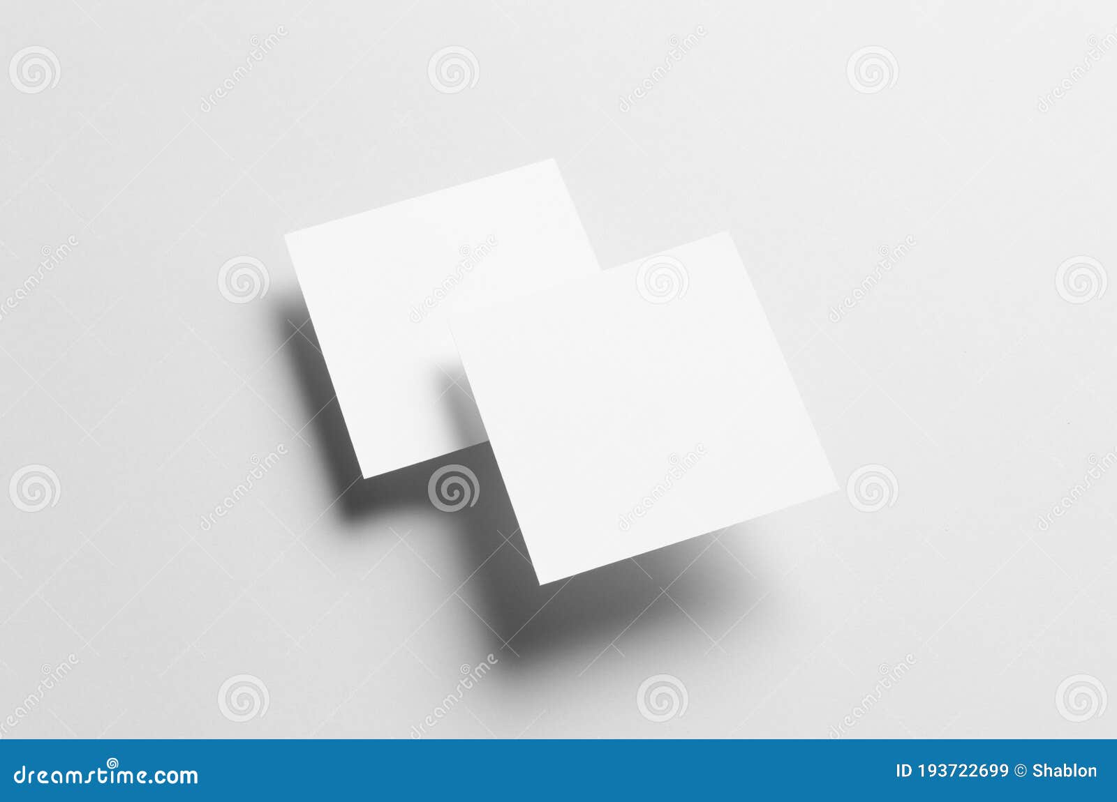 Square Flyer / Invitation Mock-Up - Two Floating Overlapping Flyers ...