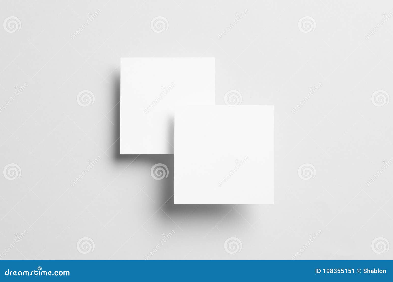 Square Flyer / Invitation Mock-Up - Two Floating Overlapping Flyers ...