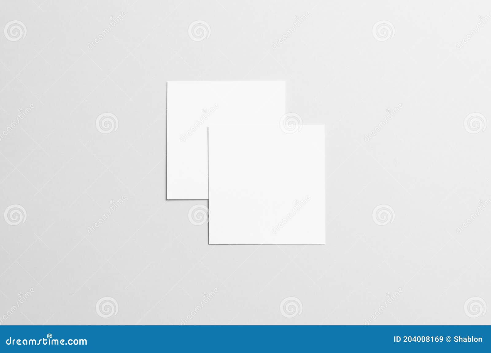 Square Flyer / Invitation Mock-Up - Two Overlapping Flyers Stock Image ...
