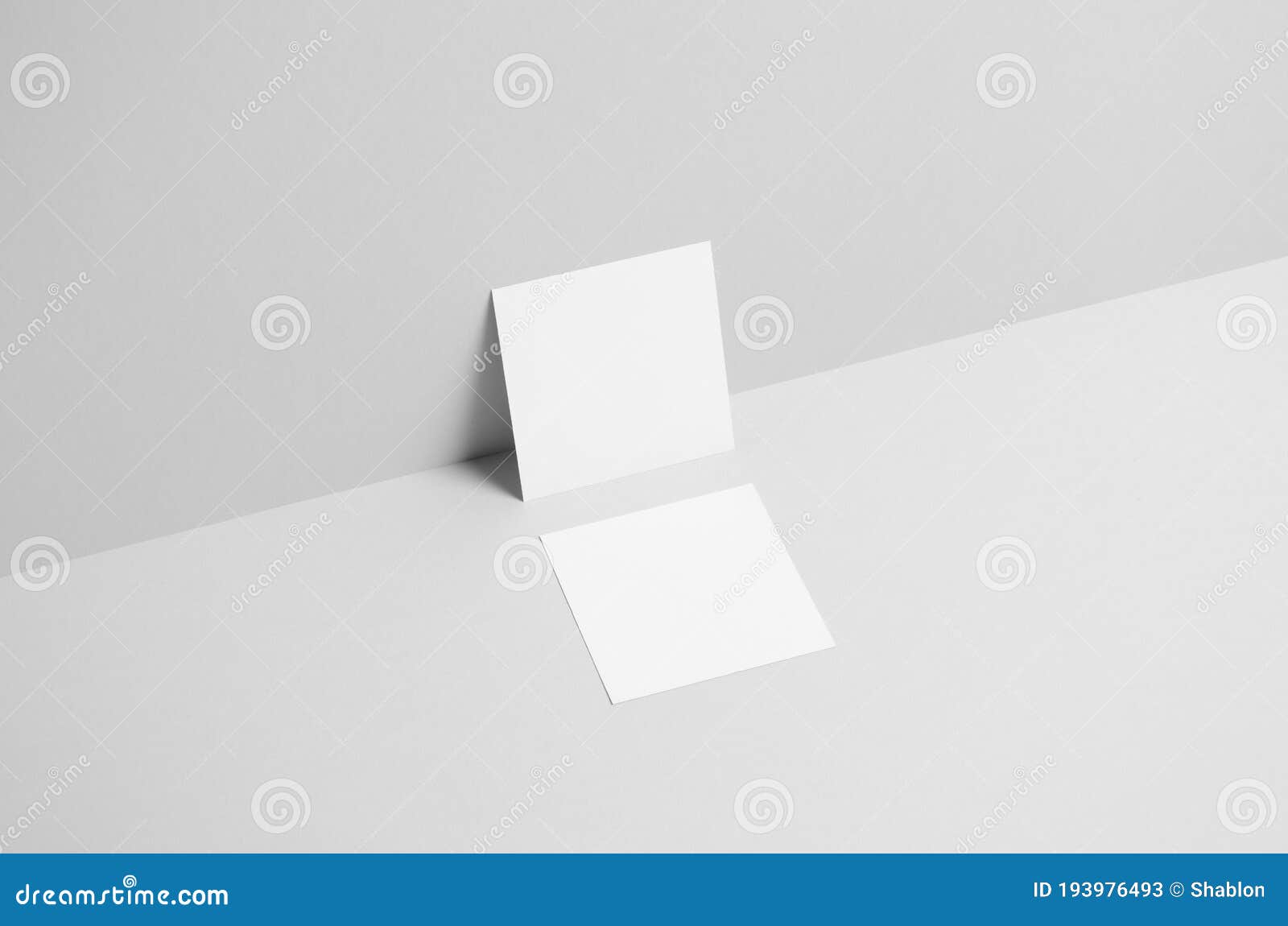 Square Flyer / Invitation Mock-Up - Wall Background Stock Image - Image ...