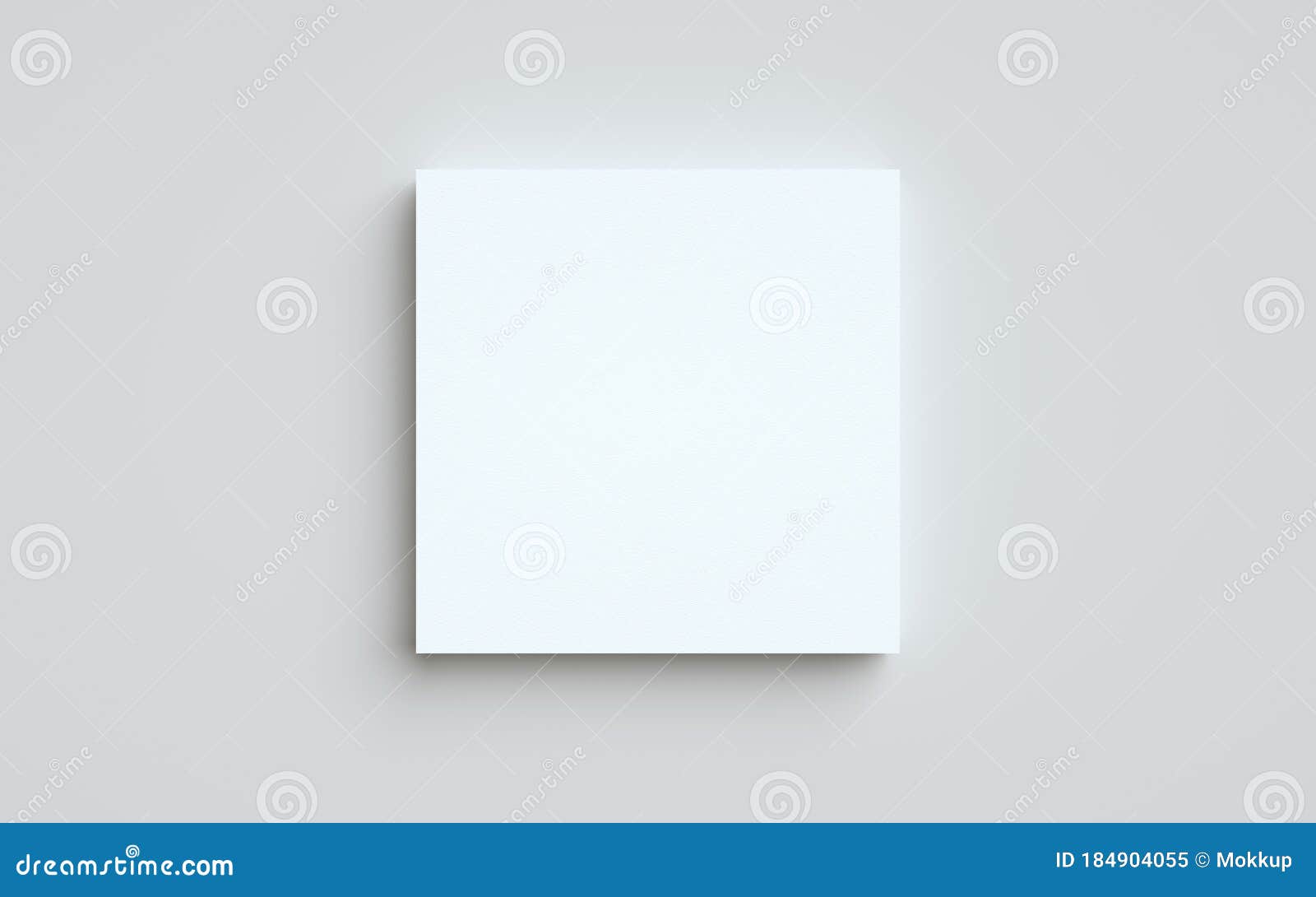 Square Flyer Mock-Up - One Stack of Flyers. 3D Illustration Stock ...