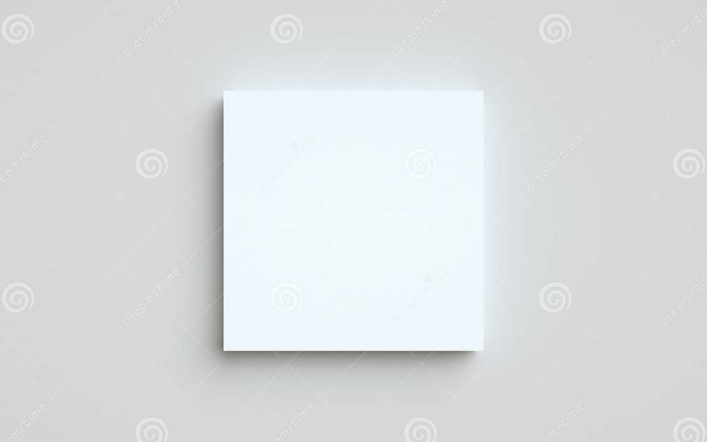 Square Flyer Mock-Up - One Stack of Flyers. 3D Illustration Stock ...