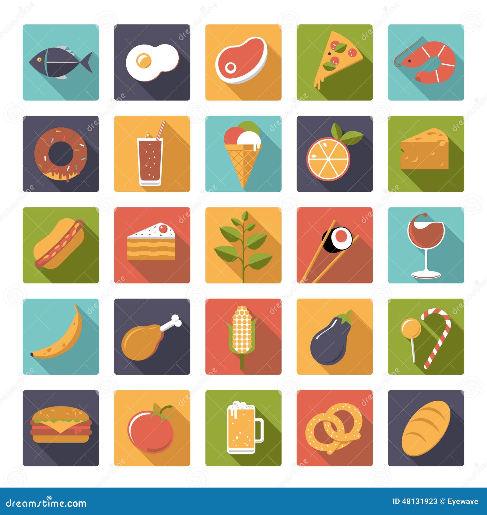 Square Food Icons Vector Set Stock Illustrations – 5,536 Square Food ...