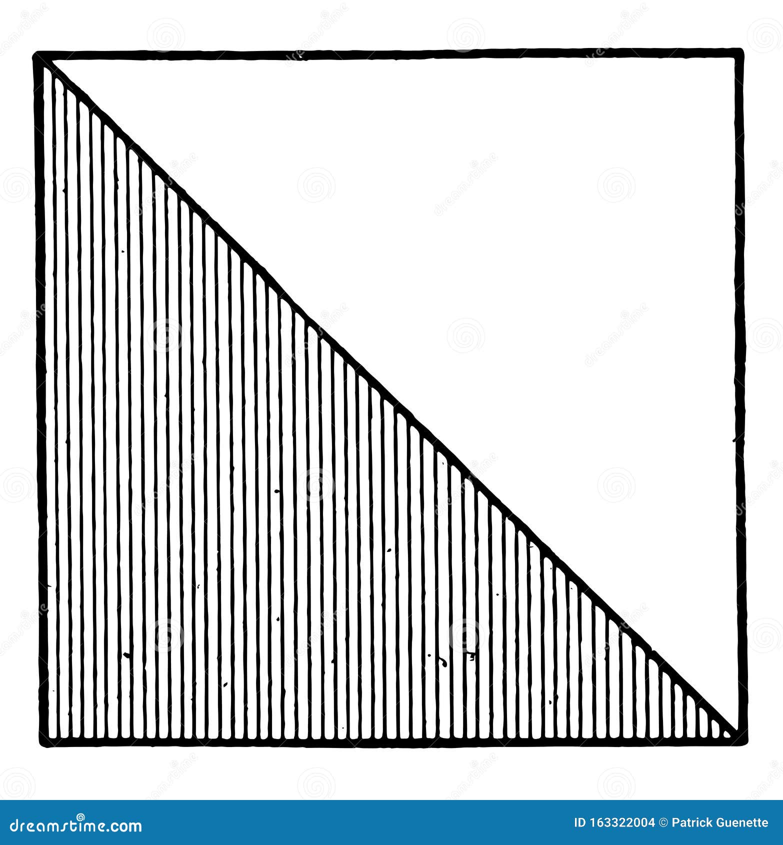 Square, 1/2 Fraction Vintage Illustration Stock Vector - Illustration ...