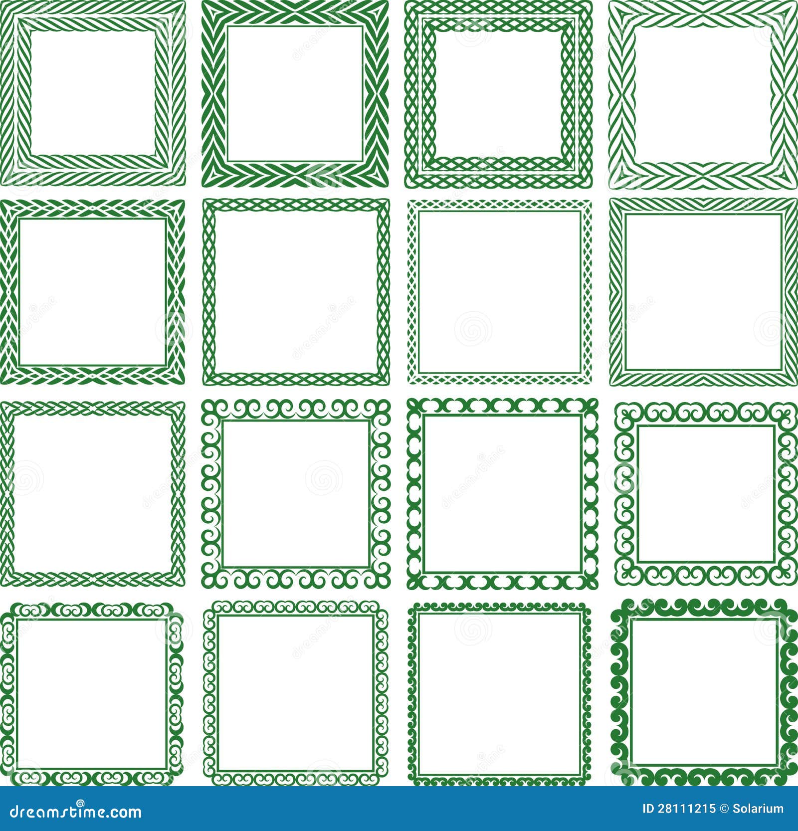 Square frame stock vector. Illustration of pattern, profile - 28111215