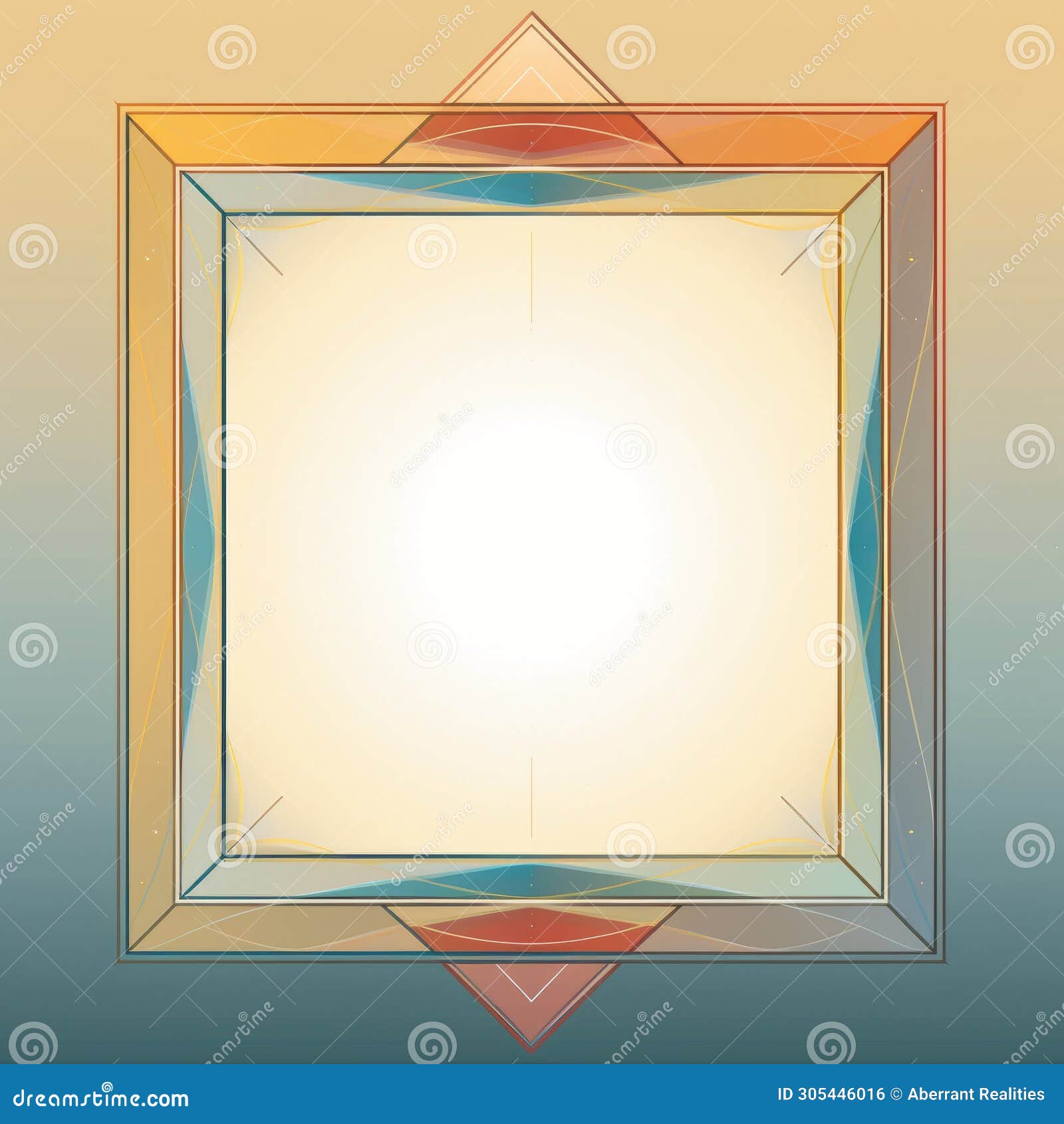 A Square Frame with an Abstract Design on it Stock Illustration ...