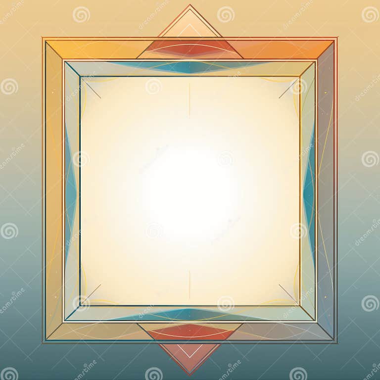 A Square Frame with an Abstract Design on it Stock Illustration ...