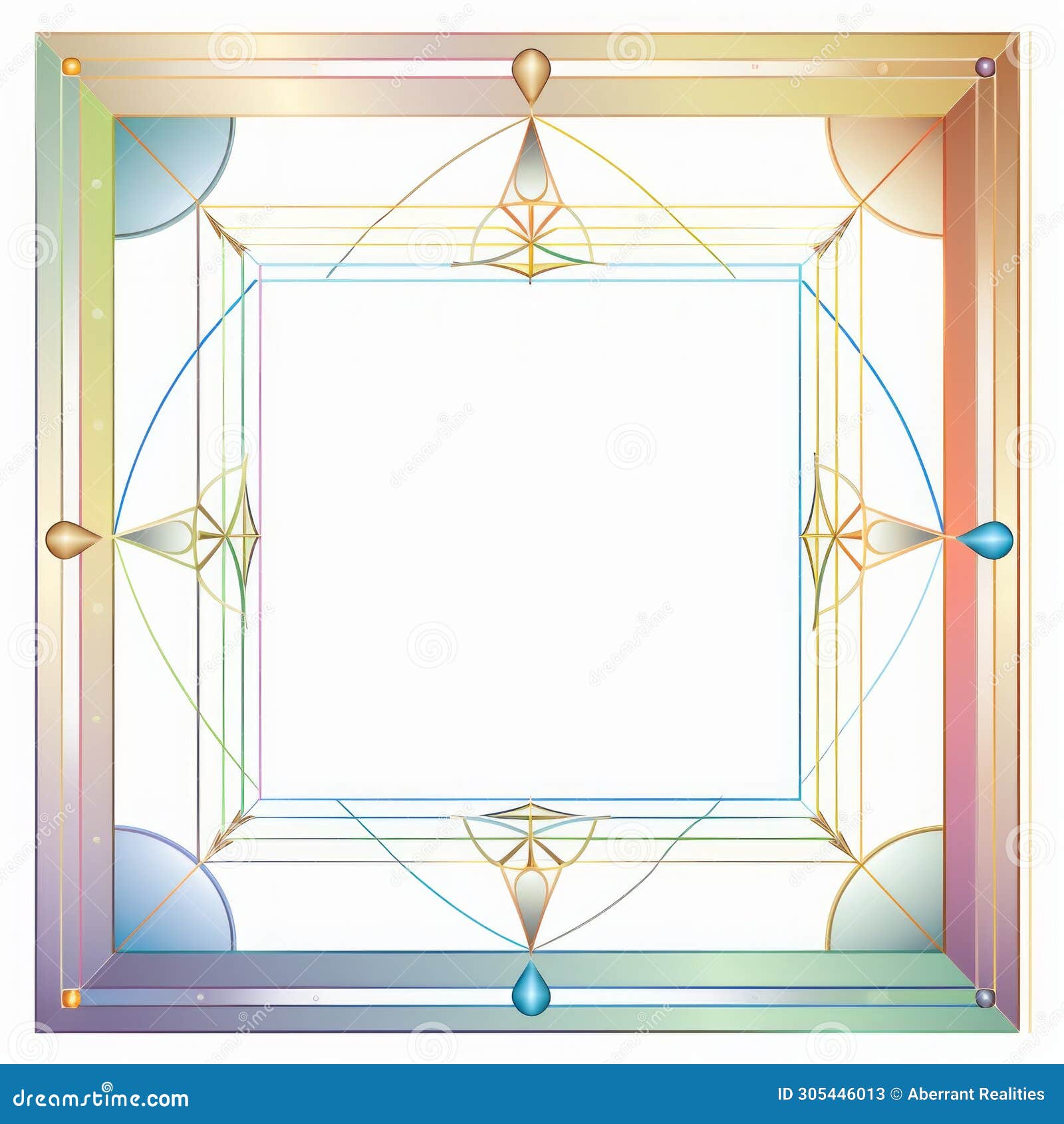 A Square Frame with an Abstract Design on it Stock Illustration ...