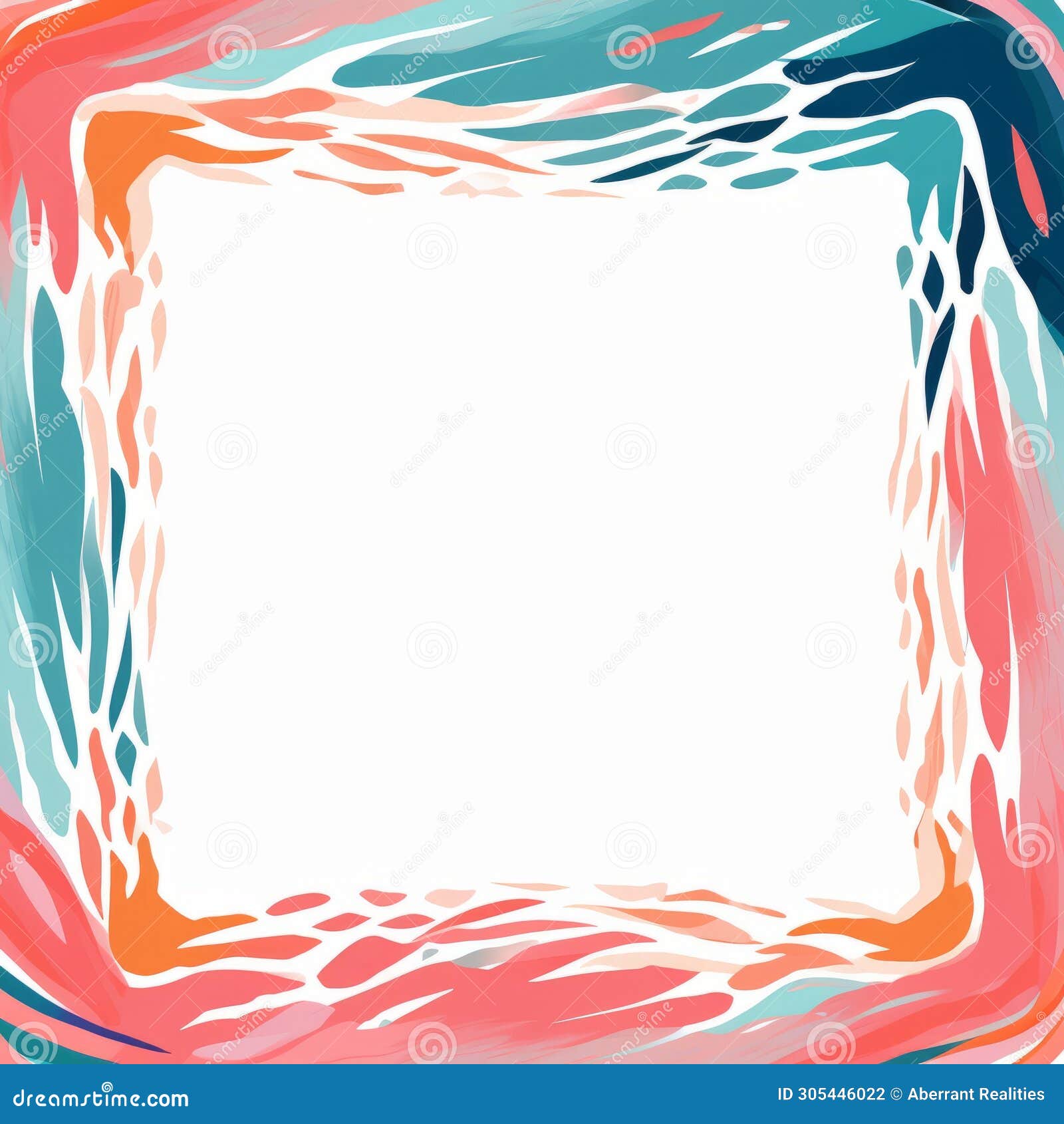 A Square Frame with an Abstract Painting on it Stock Illustration ...