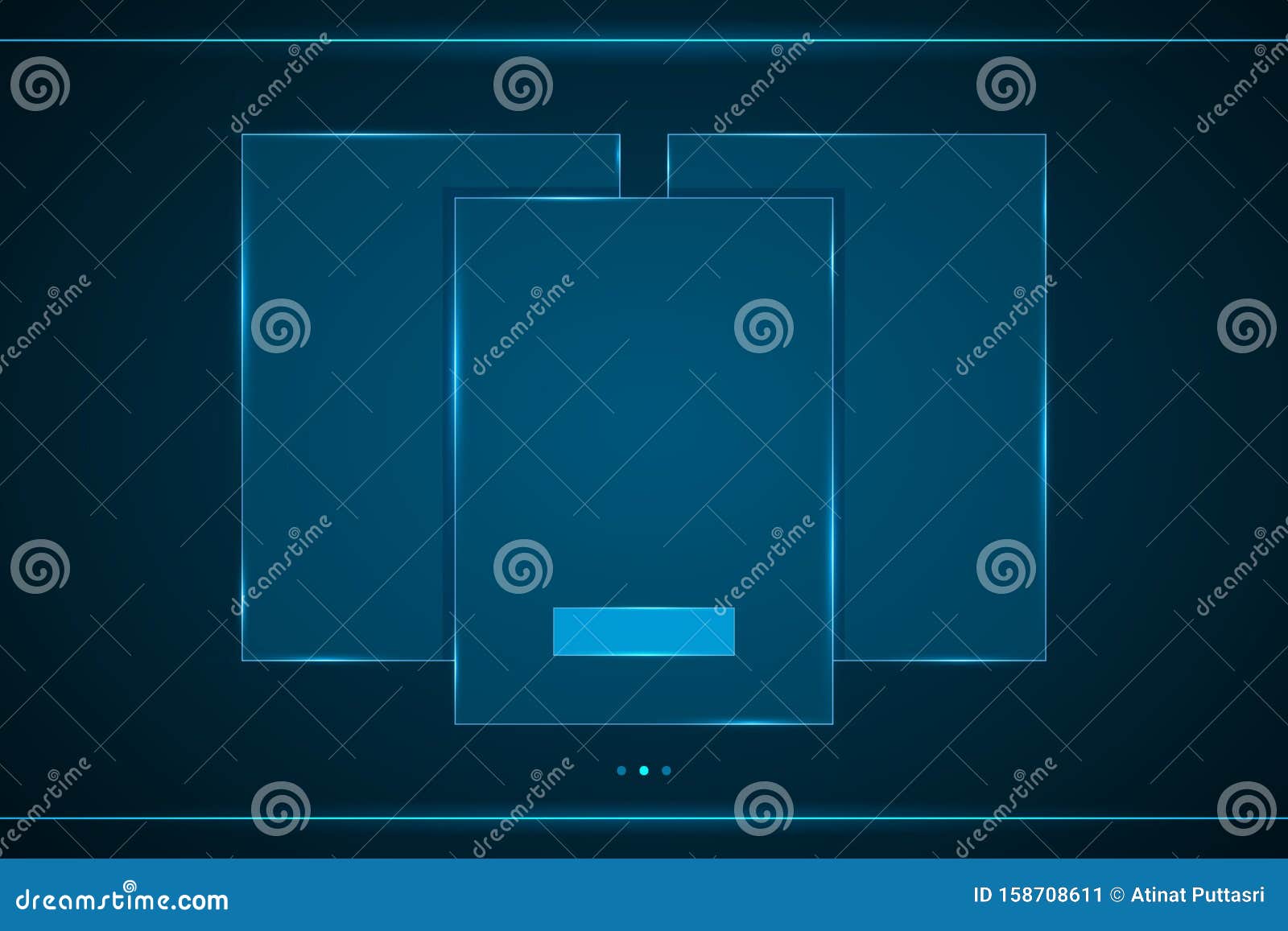 Square Frame Abstract Technology Interface Hud . Stock Vector ...