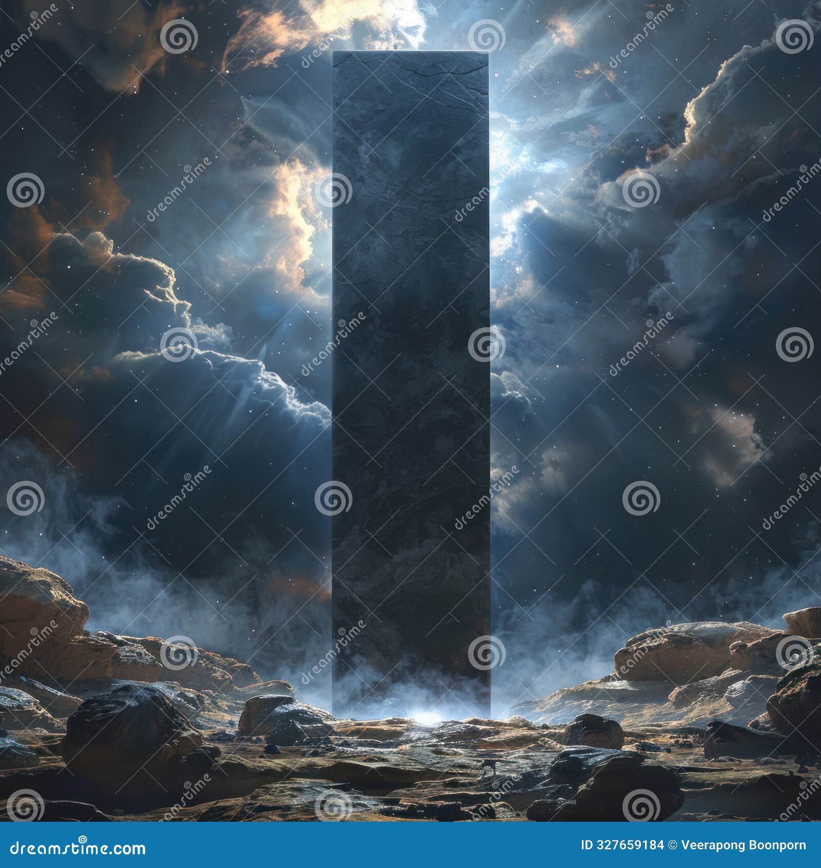 Square Frame an Alien Monolith Orbits Earth a Supernatural Presence in ...