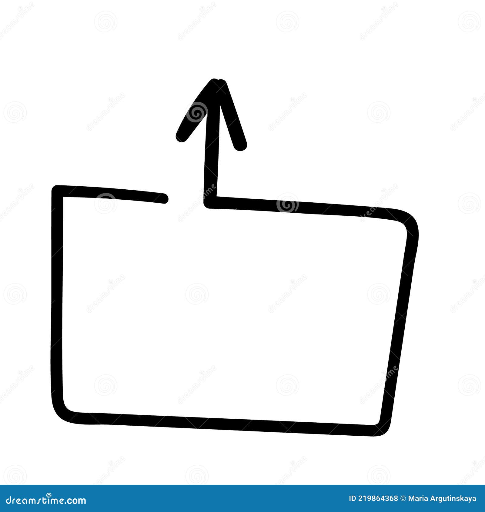Square Frame Arrow for Infographics. Doodle Hand Hand Drawing Sketch ...