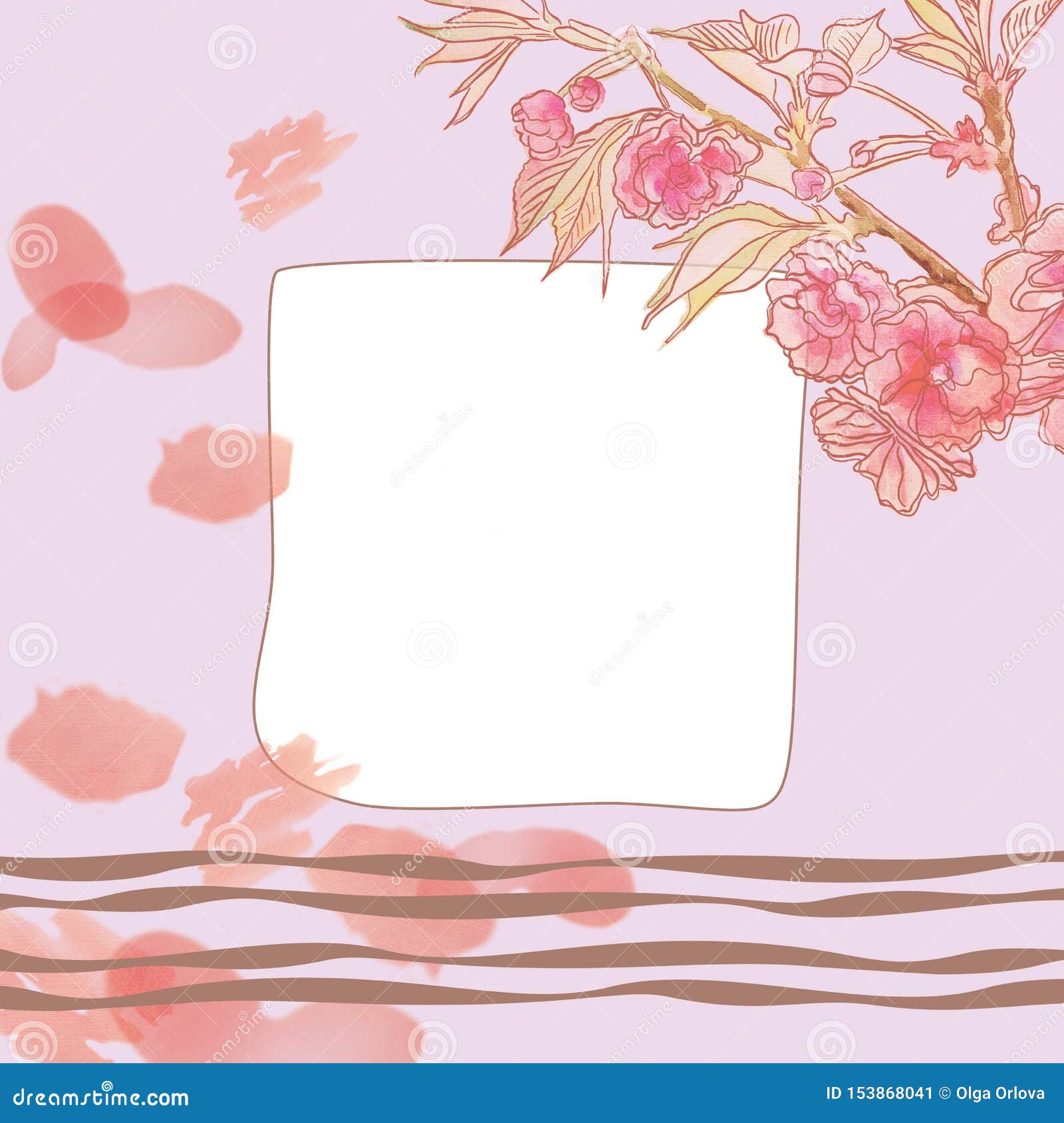 Square Frame with Beautiful Delicate Vintage Floral Pattern Stock Image ...